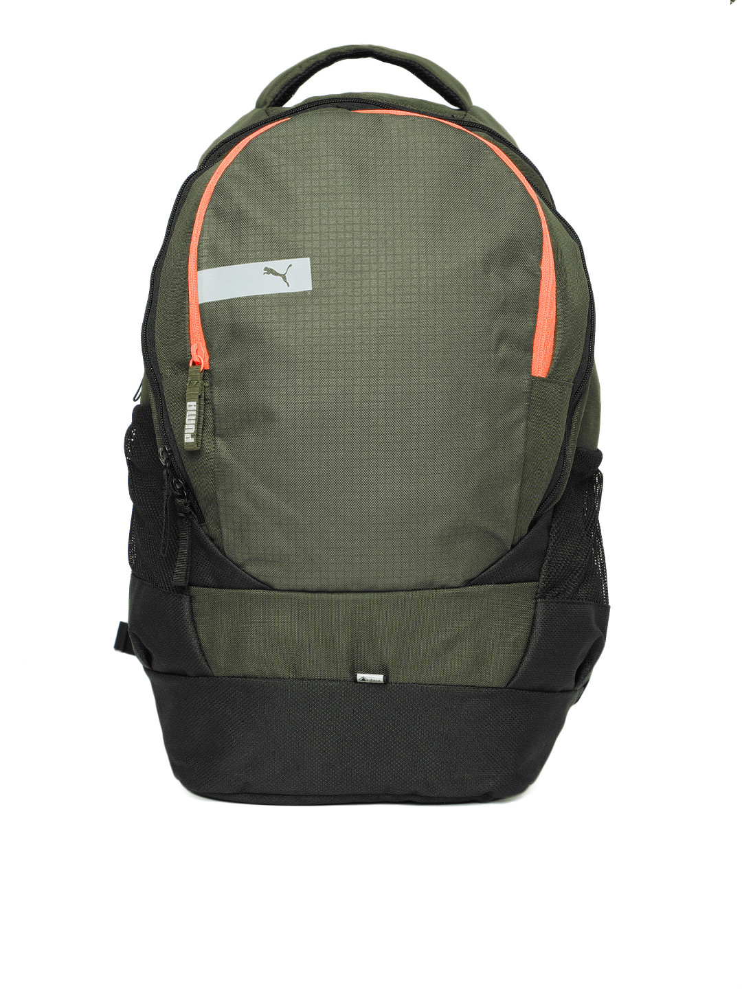 Buy Puma Unisex Olive Green Solid Backpack - Backpacks for Unisex ...