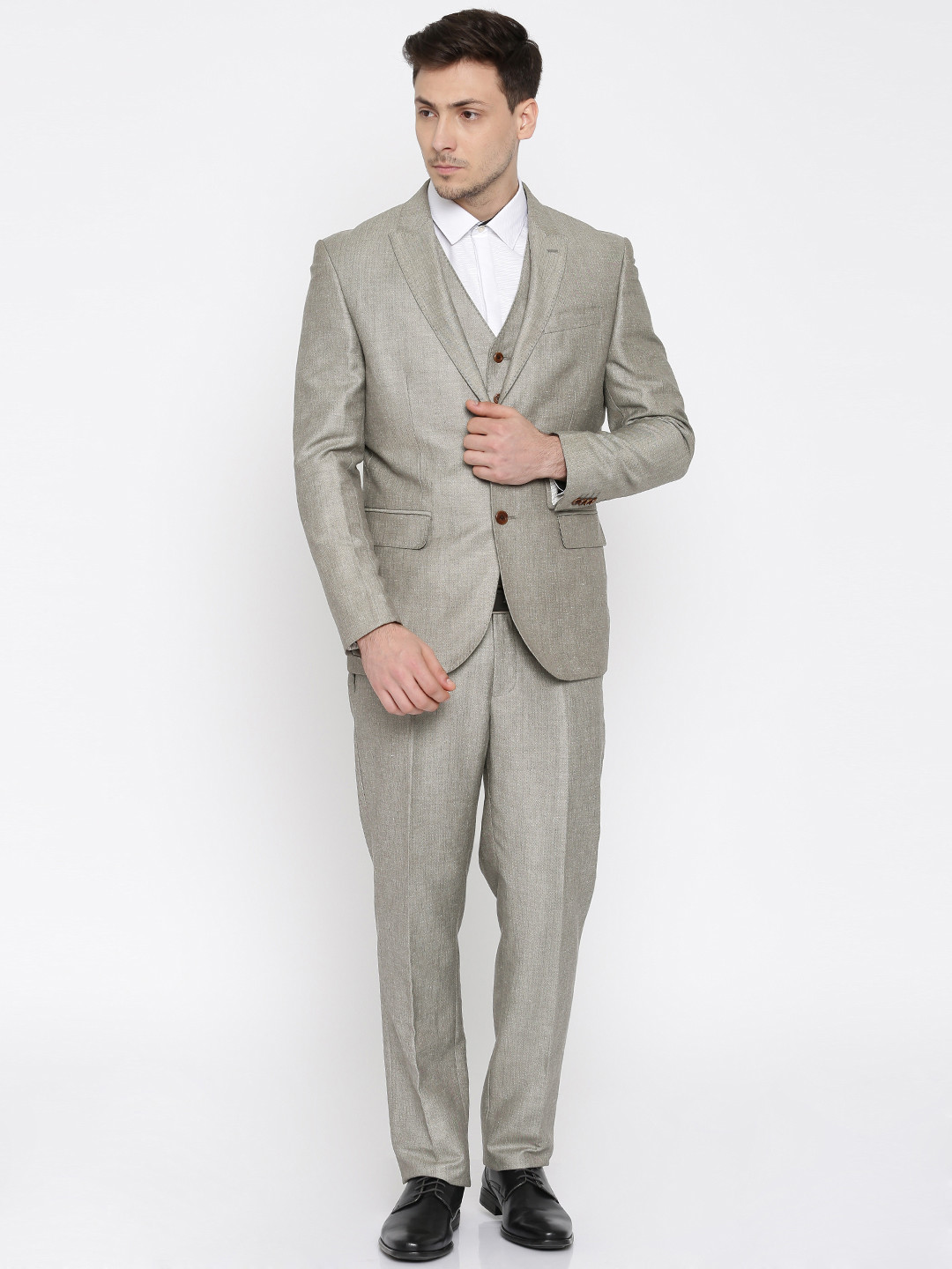Buy Blackberrys Grey Slim Fit Formal Suit - Suits for Men 811400 | Myntra