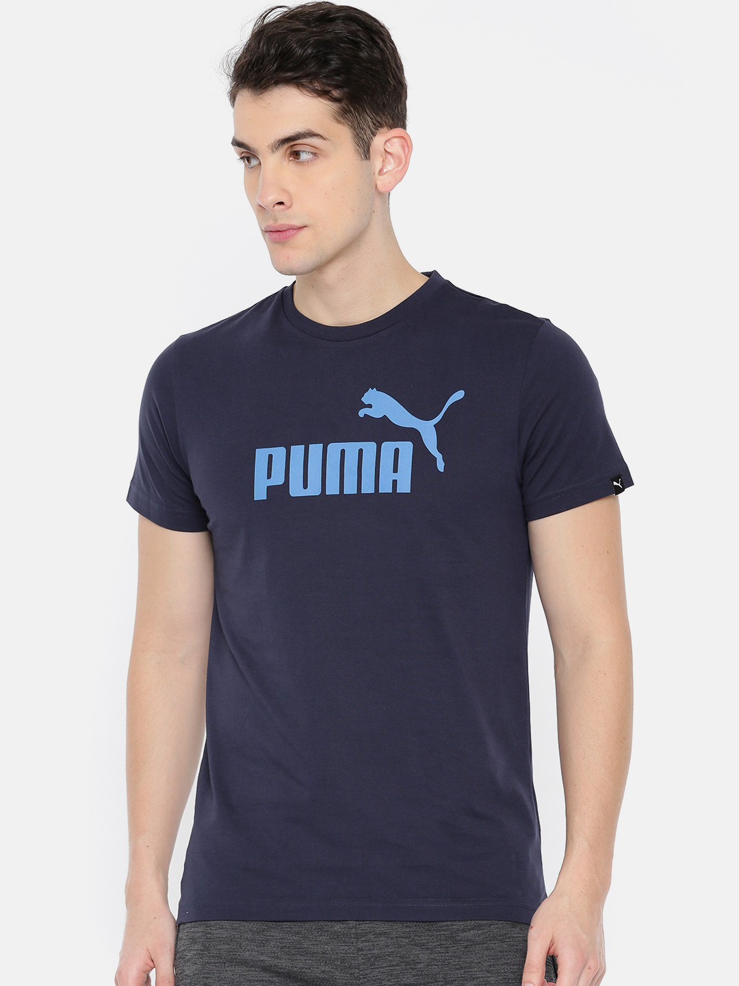 Buy Puma Men Navy Blue Printed T Shirt - Tshirts for Men 8127043 | Myntra