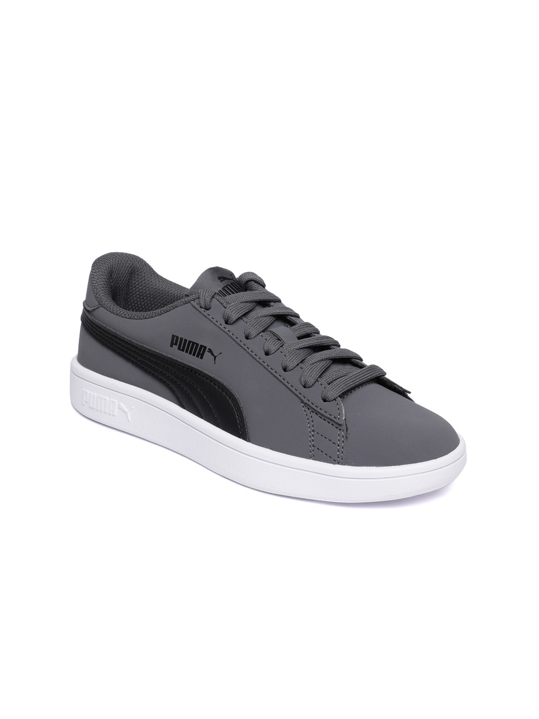 Buy Puma Unisex Grey Smash V2 Leather Sneakers - Casual Shoes for ...