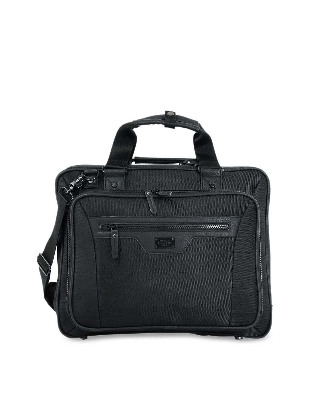 Buy Firetrap Black Solid Laptop Bag - Laptop Bag for Unisex 8131013 ...