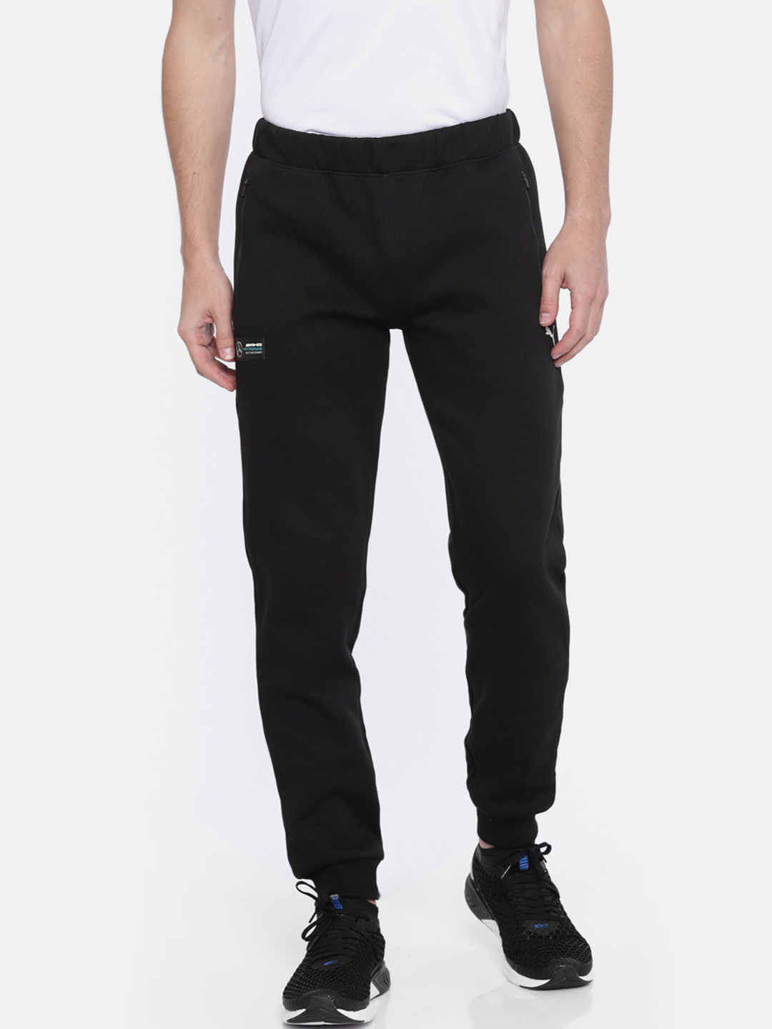 Buy PUMA Motorsport Men Black Mercedes Solid Motorsports Joggers ...