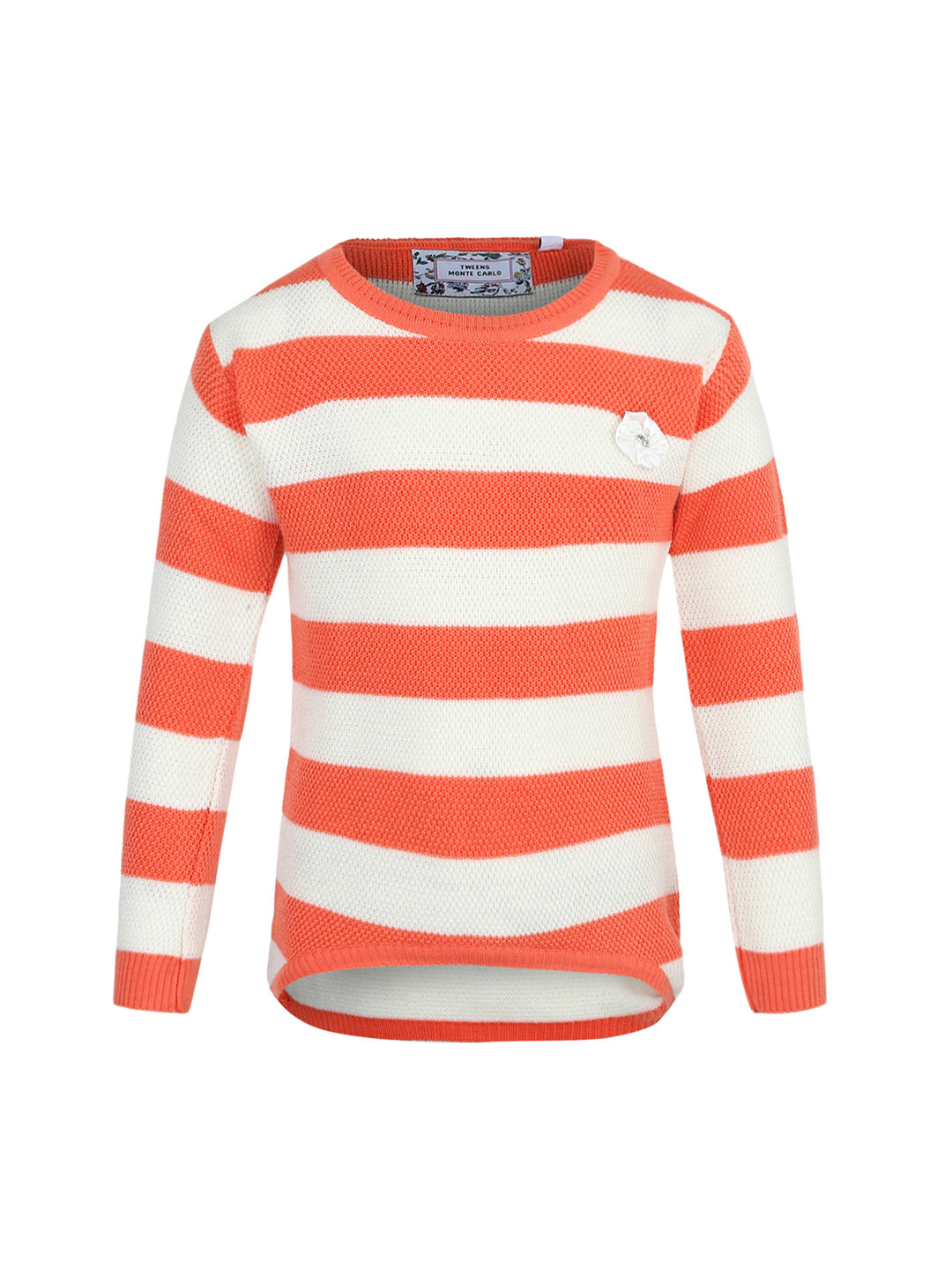 Buy Monte Carlo Girls Orange Striped High Low Top - Tops for Girls ...