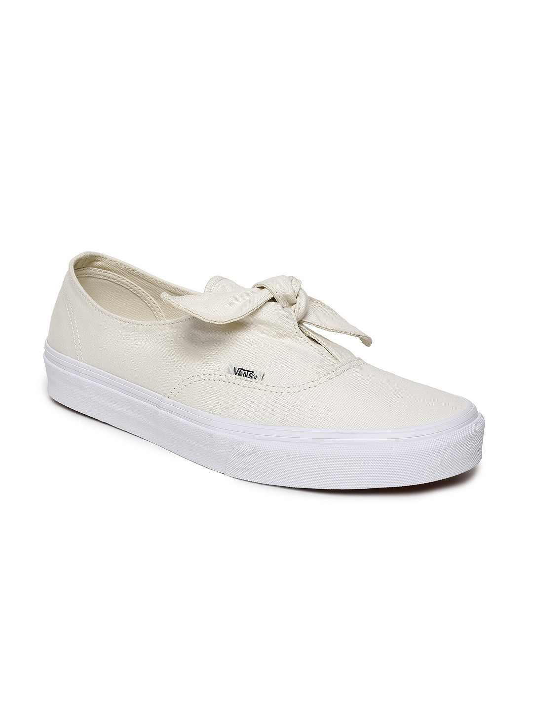 Buy Vans Unisex Cream Coloured Solid Slip On Sneakers - Casual Shoes ...