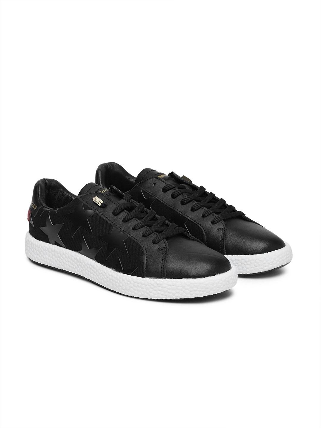 Buy GAS Men Black 365 Motion Leather Sneakers - Casual Shoes for Men ...