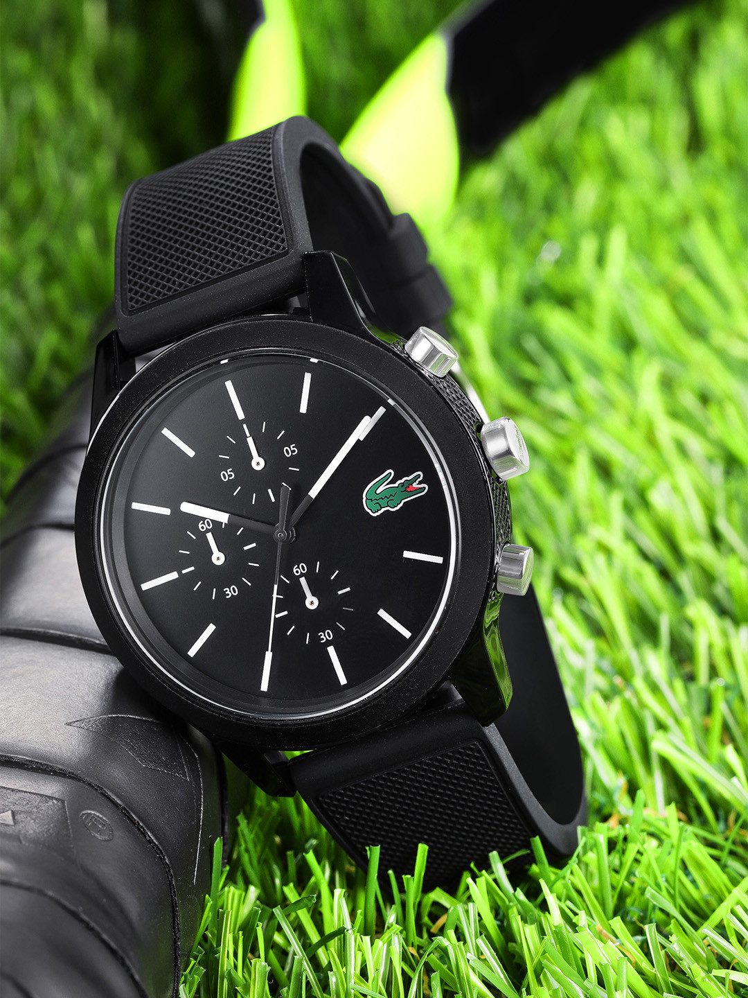 Buy Lacoste 12.12 Men Black Analogue Watch 2010972 - Watches for Men ...