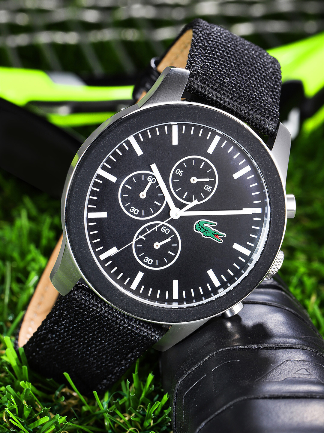 Buy Lacoste 12.12 Men Black Analogue Watch 2010950 - Watches for Men ...