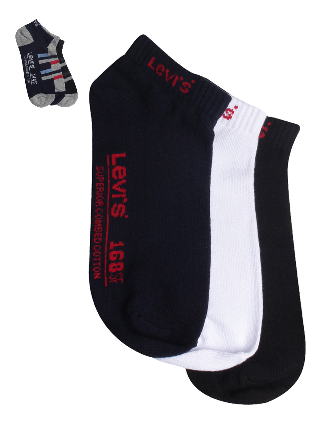 Buy Levi's Men's Pack Of 6 Pairs Assorted Socks - Socks for Men 8230061 ...