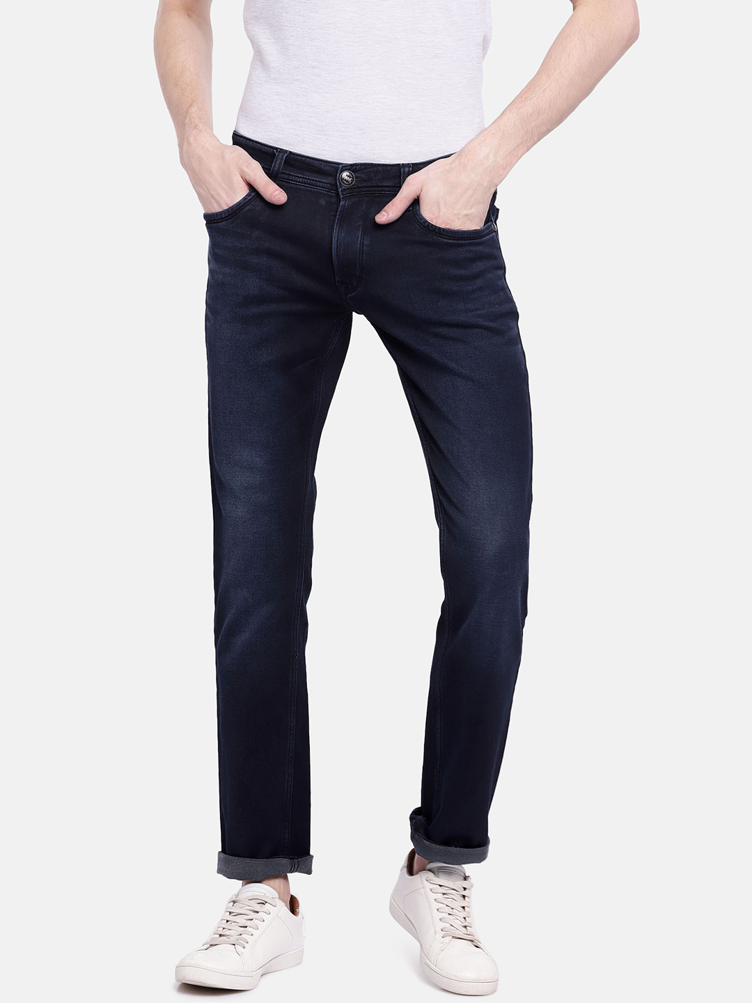 Buy Lawman Pg3 Men Navy Blue Slim Fit Mid Rise Clean Look Jeans - Jeans ...