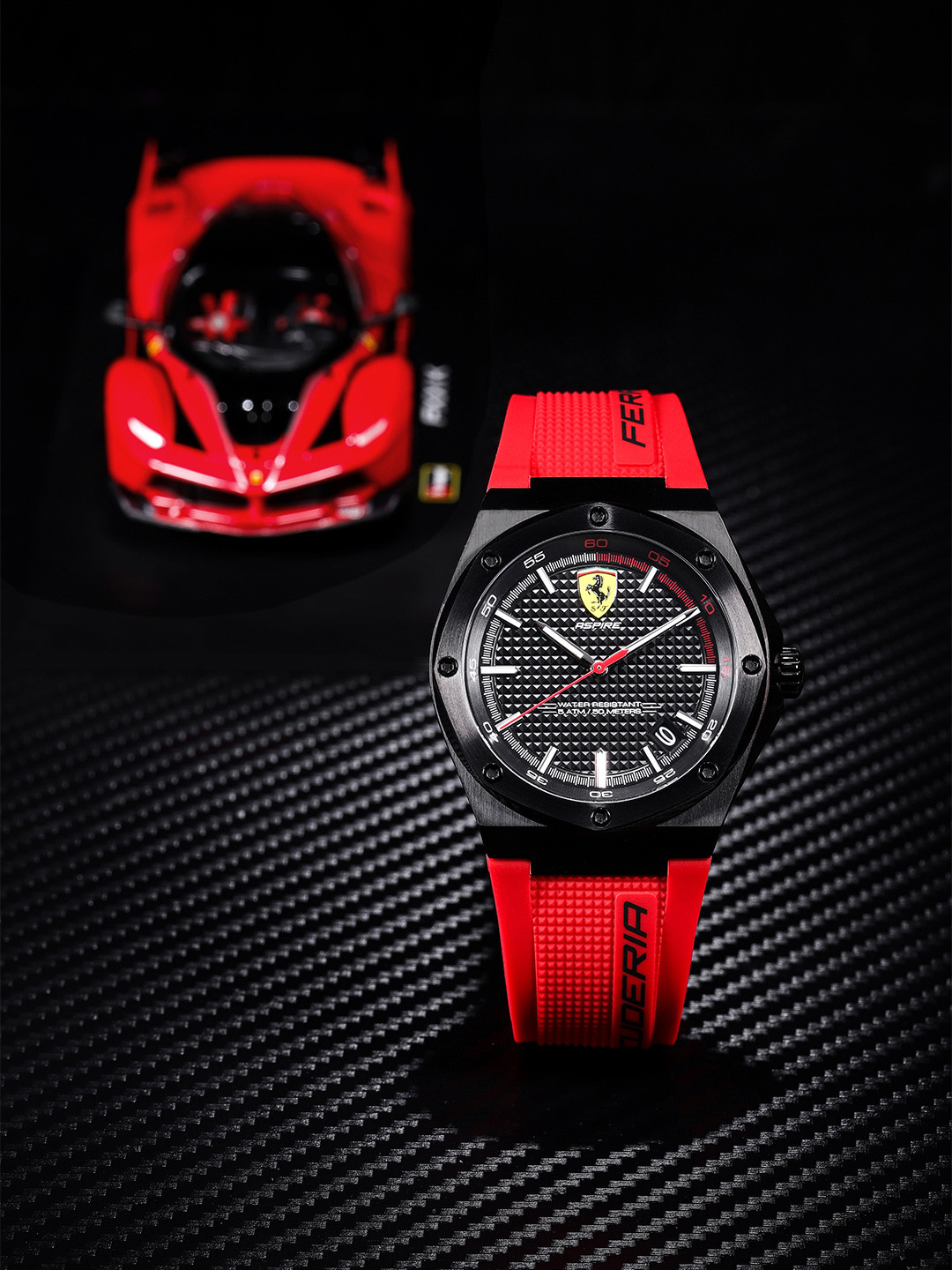 Buy SCUDERIA FERRARI Men Black ASPIRE Watch Gift Set 870030 - Watch ...