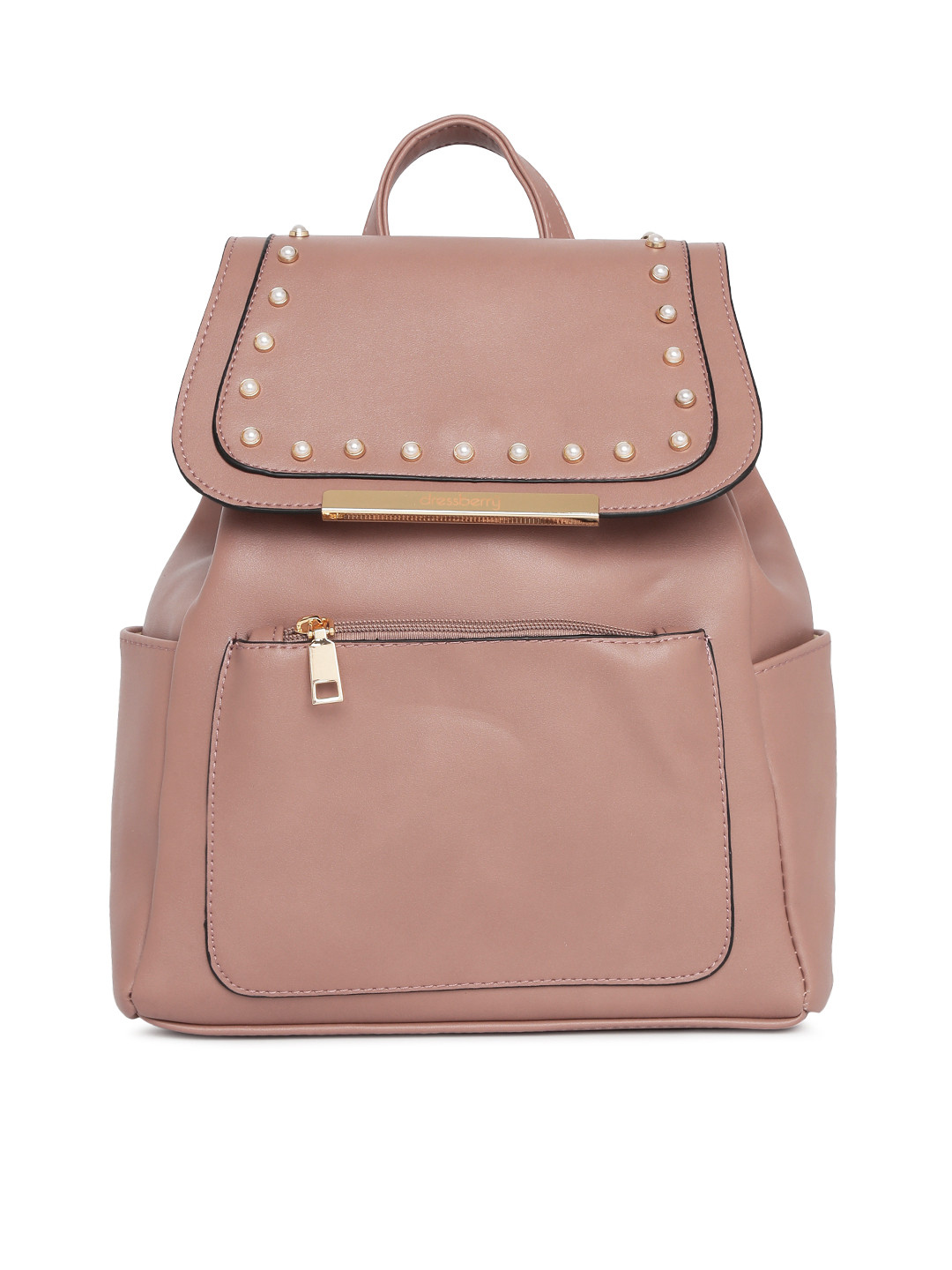 Buy DressBerry Women Pink Embellished Backpack - Backpacks for Women ...