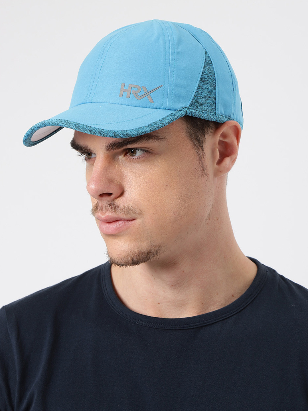 Buy HRX By Hrithik Roshan Men Light Blue Solid Training Dry Fit ...