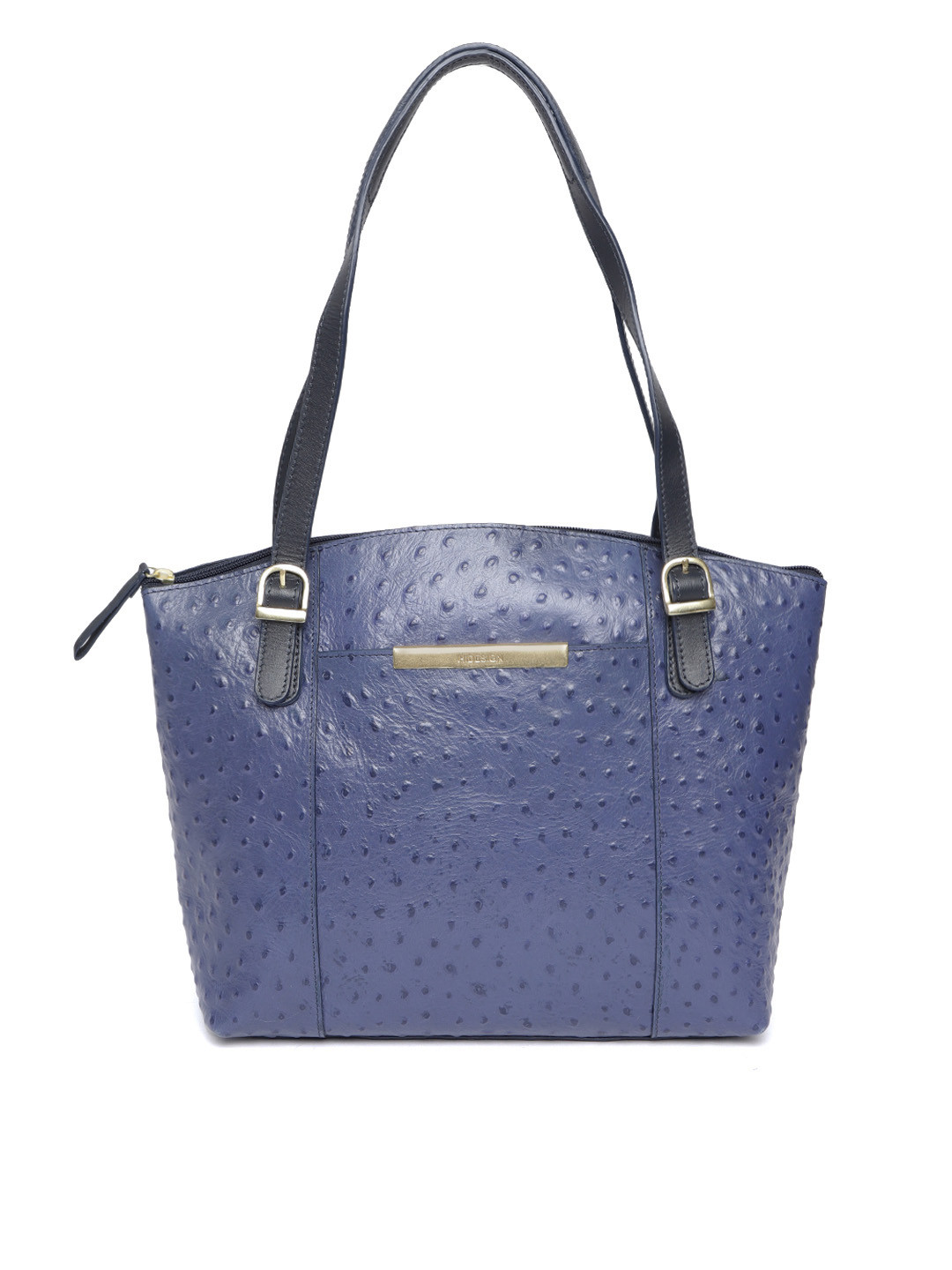 Buy Hidesign Navy Blue Textured Leather Shoulder Bag - Handbags for ...