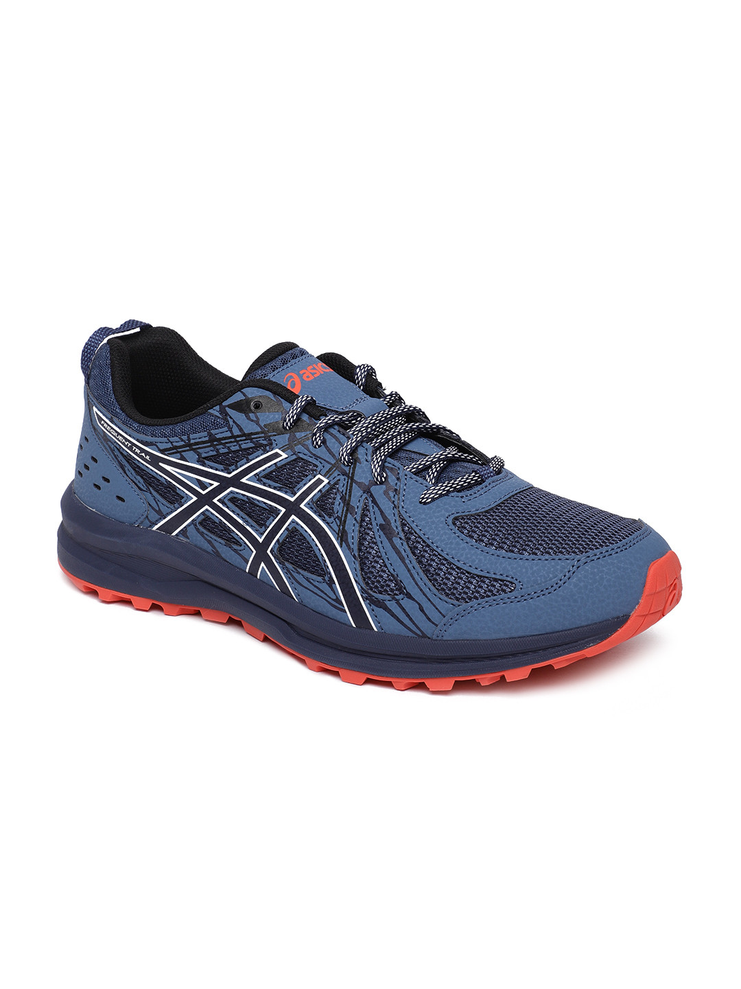 Buy ASICS Men Navy Blue FREQUENT TRIAL Running Shoes - Sports Shoes for ...