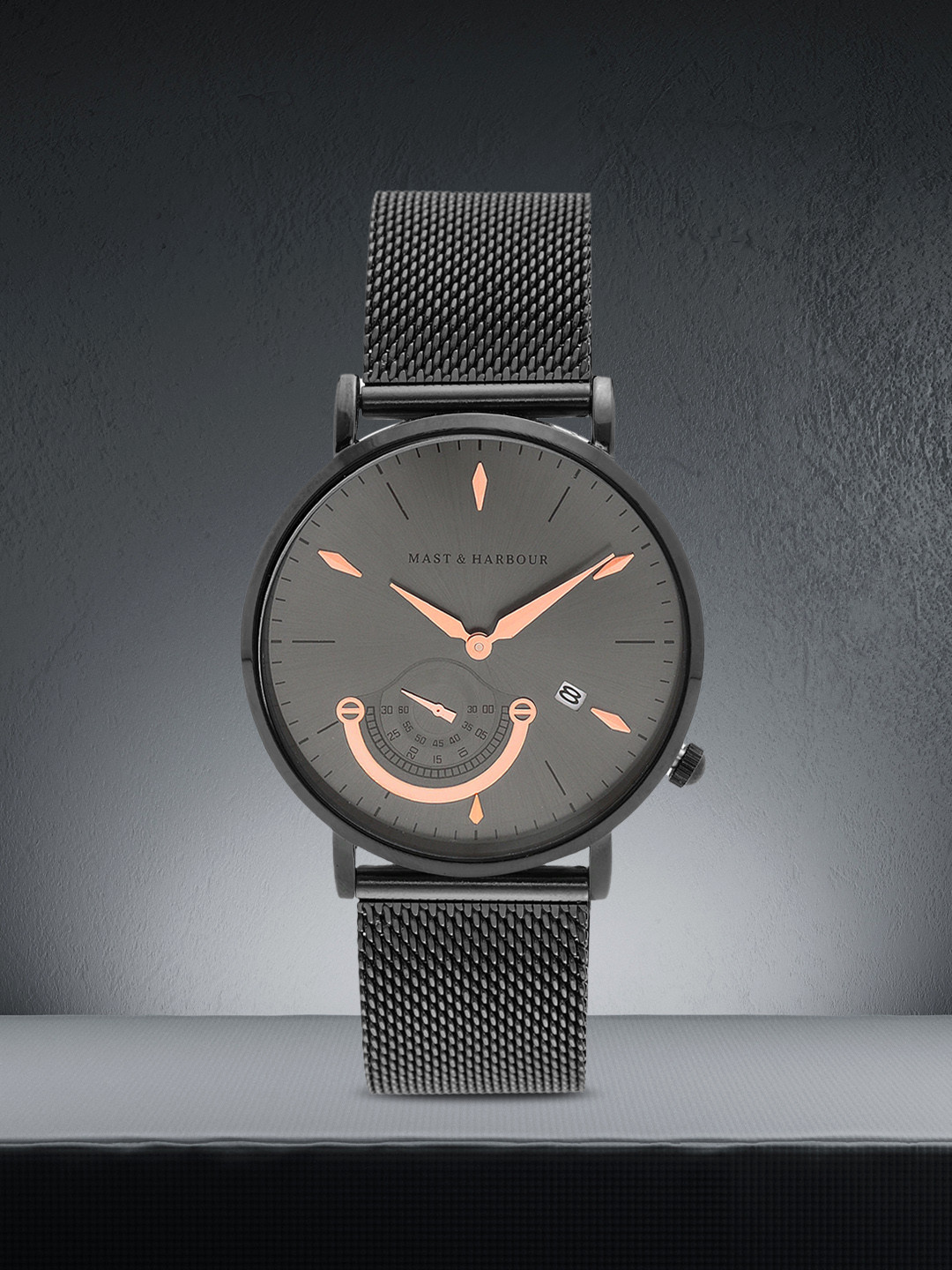 Buy Mast & Harbour Unisex Charcoal Grey Analogue Watch MFB PN LB 80432 ...