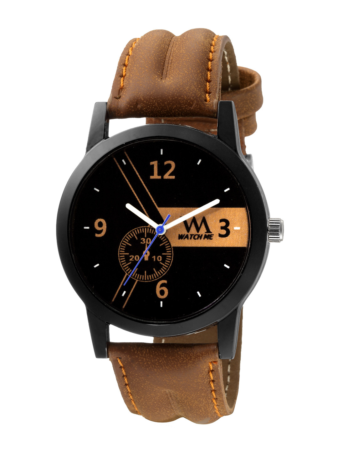 Buy WM Men Black Leather Analogue Watch Wmc 001rp - Watches for Men ...