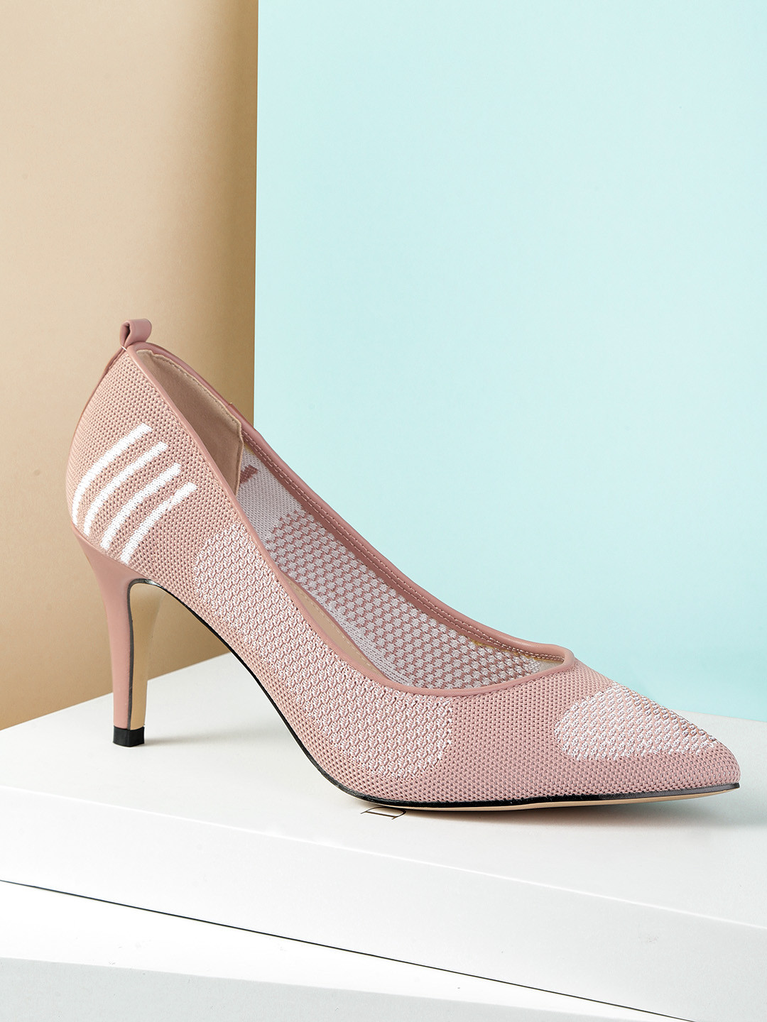 Buy DressBerry Women Pink Woven Design Pumps - Heels for Women 8416933 ...