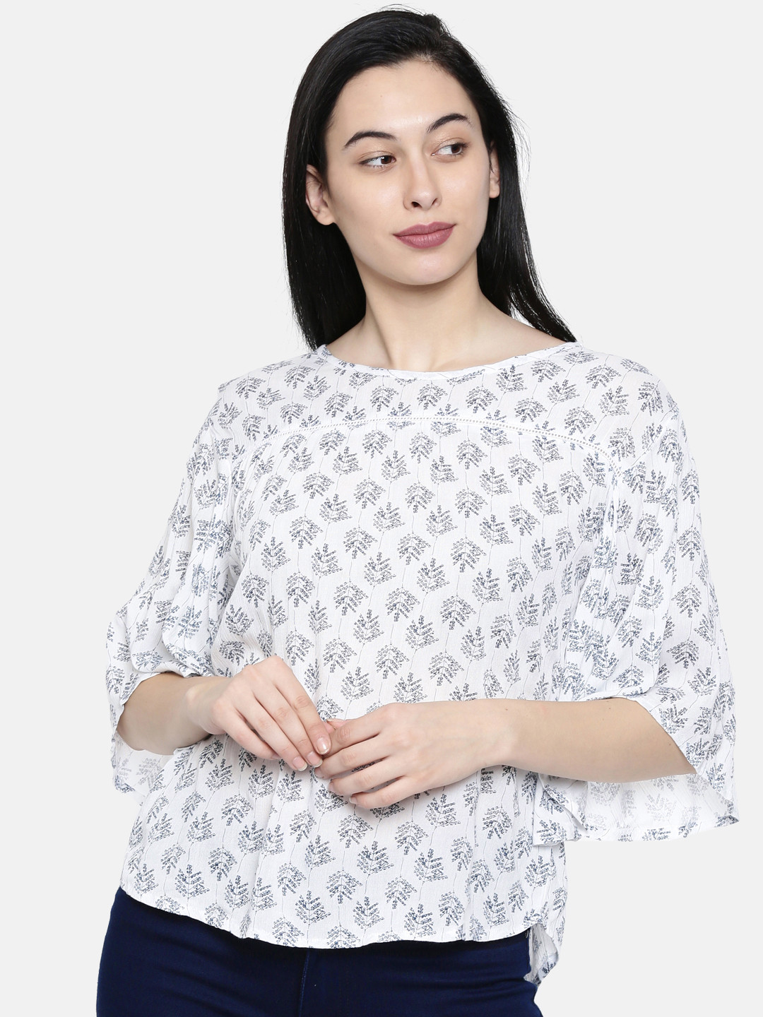 Buy Bossini Women White Printed Top - Tops for Women 8442339 | Myntra