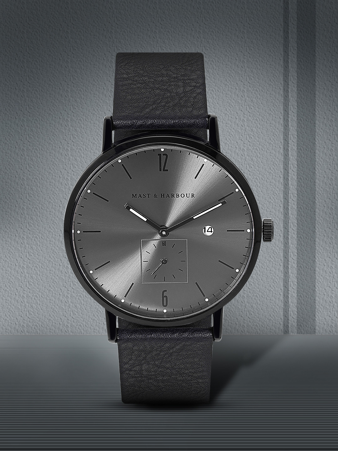 Buy Mast & Harbour Men Charcoal Grey Analogue Watch MFB PN WTH 6266G ...