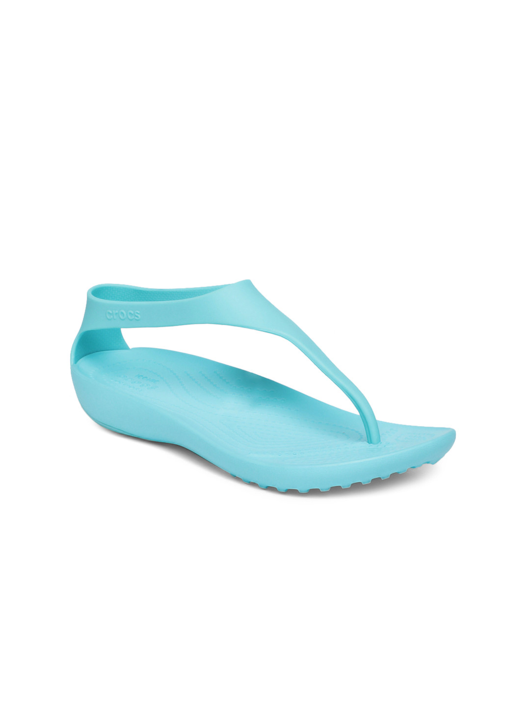 Buy Crocs Women Blue Solid Open Toe Flats - Flats for Women 8448873 ...