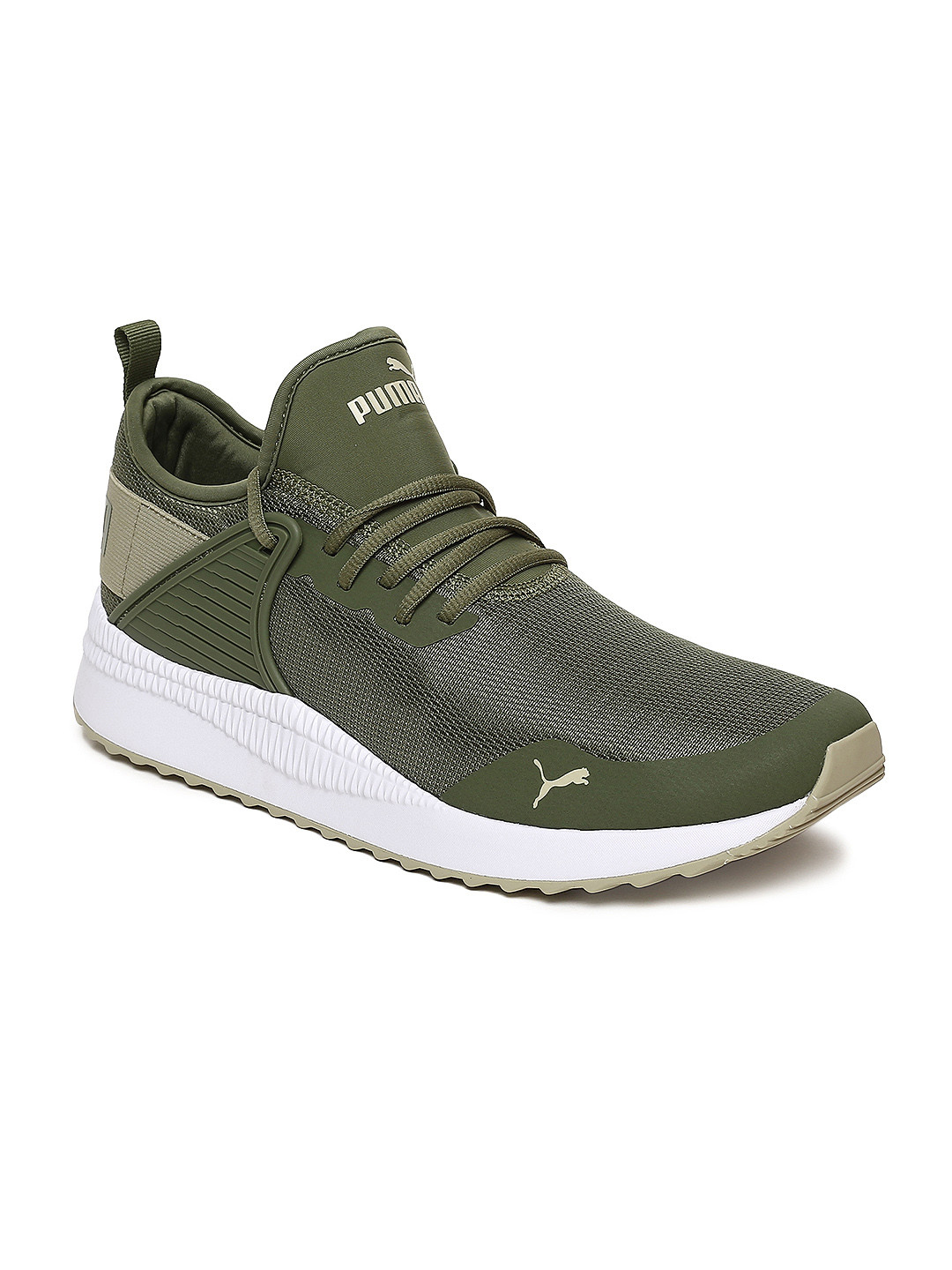 Buy Puma Men Olive Green Pacer Next Cage Sneakers - Casual Shoes for ...