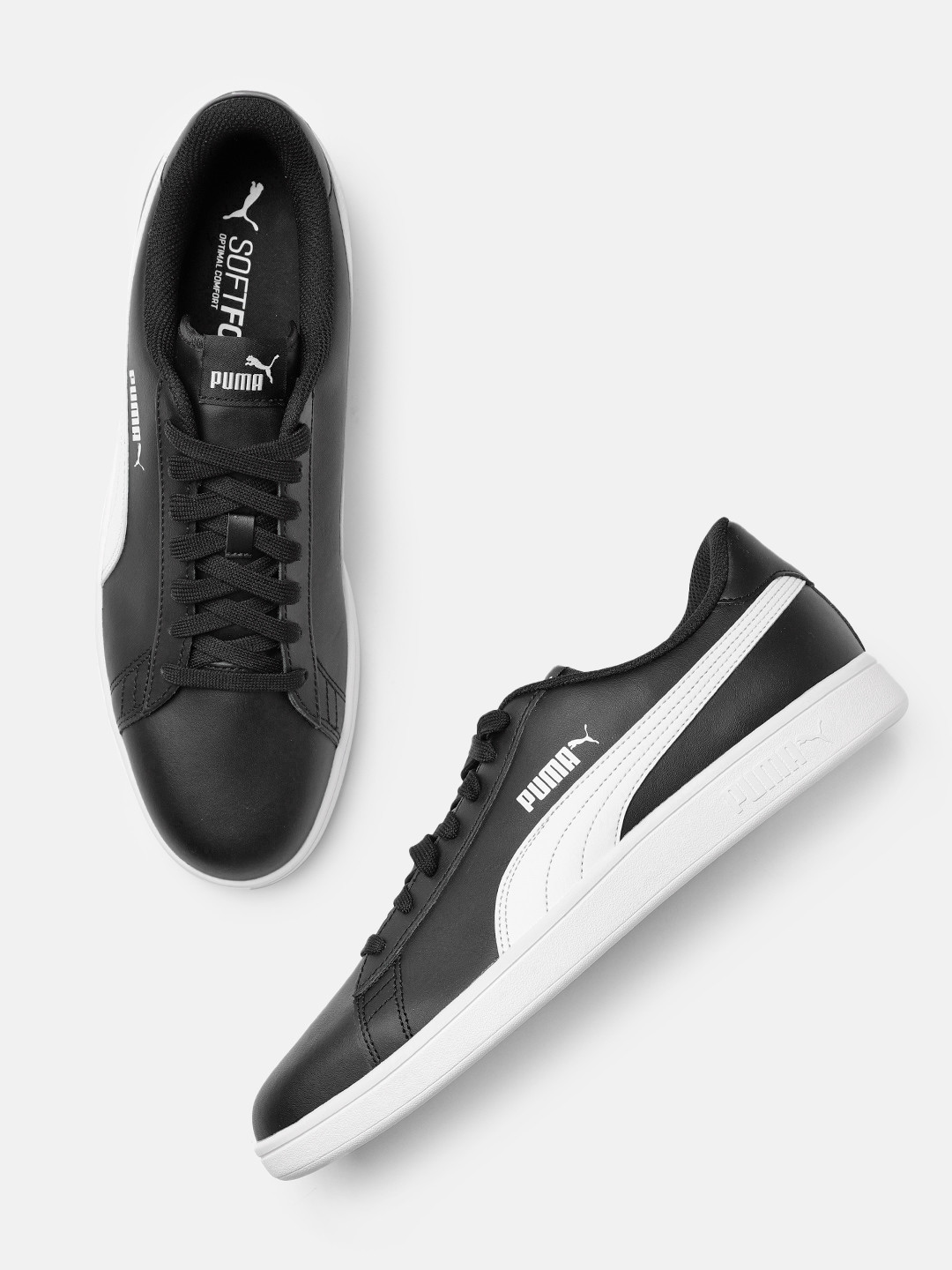 Buy Puma Unisex Black Smash V2 Leather Sneakers - Casual Shoes for ...