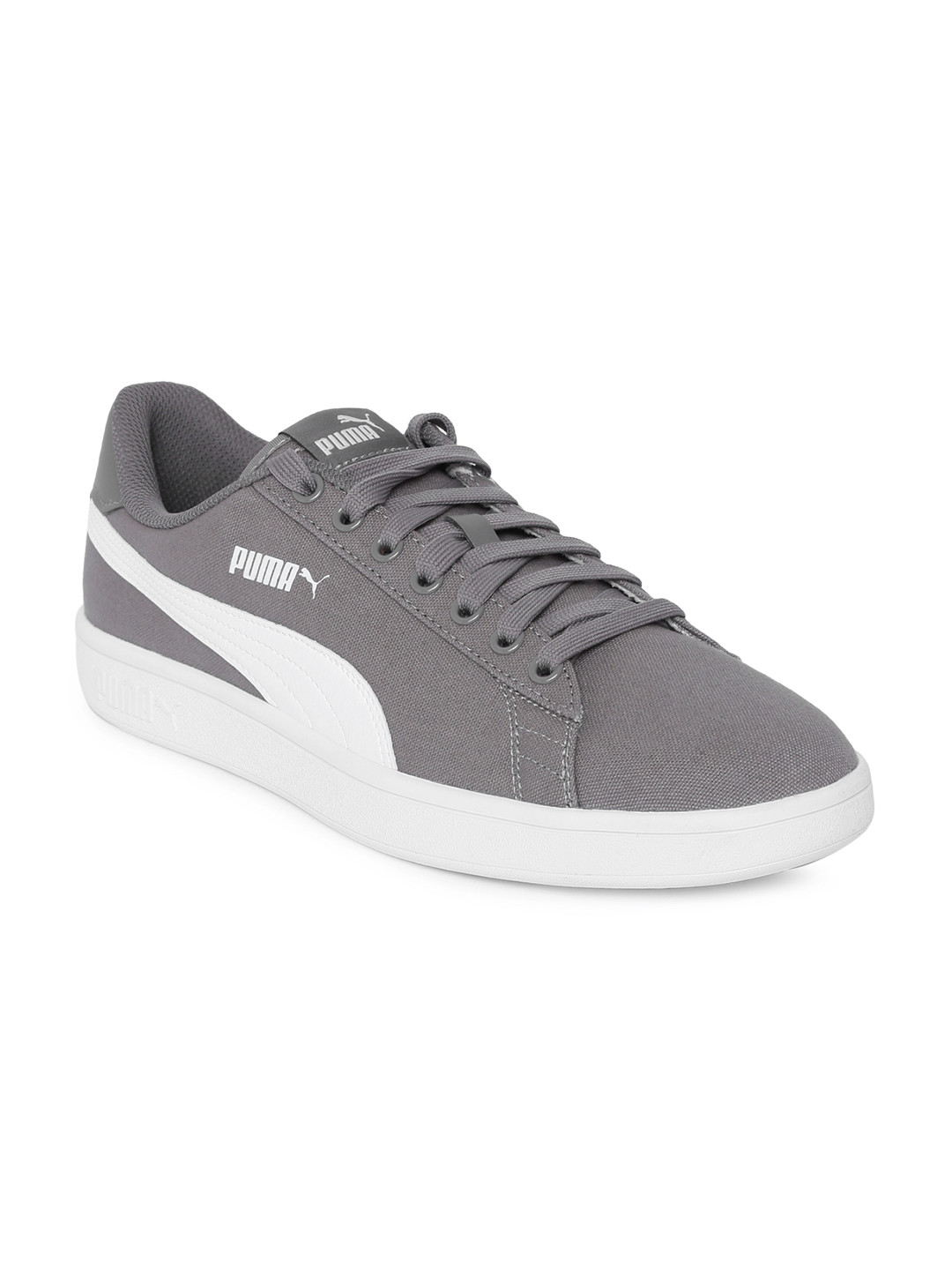 Buy Puma Unisex Charcoal Grey Smash V2 CV Sneakers - Casual Shoes for ...