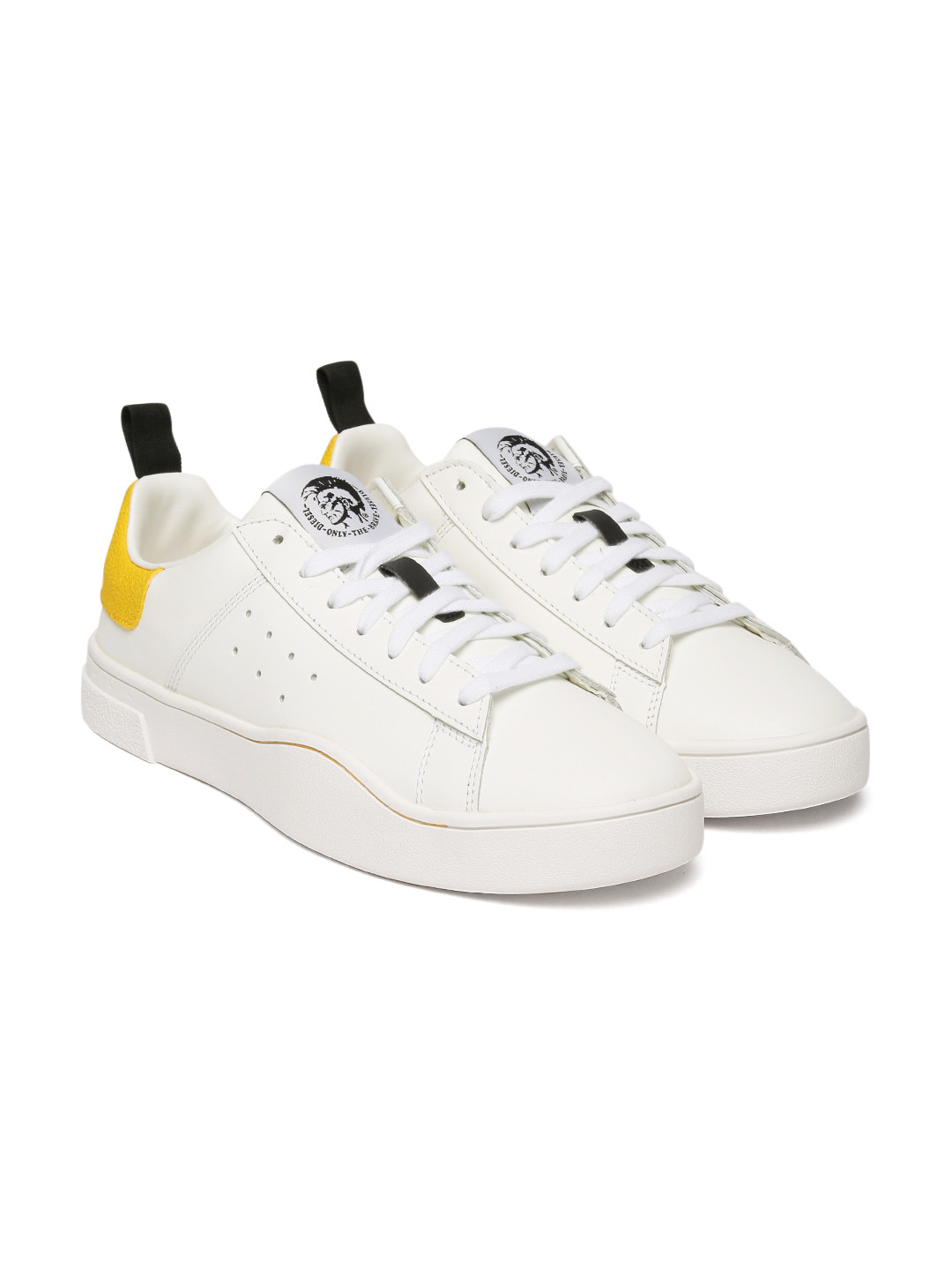 Buy DIESEL Men White CLEVER Sneakers - Casual Shoes for Men 8475497 ...