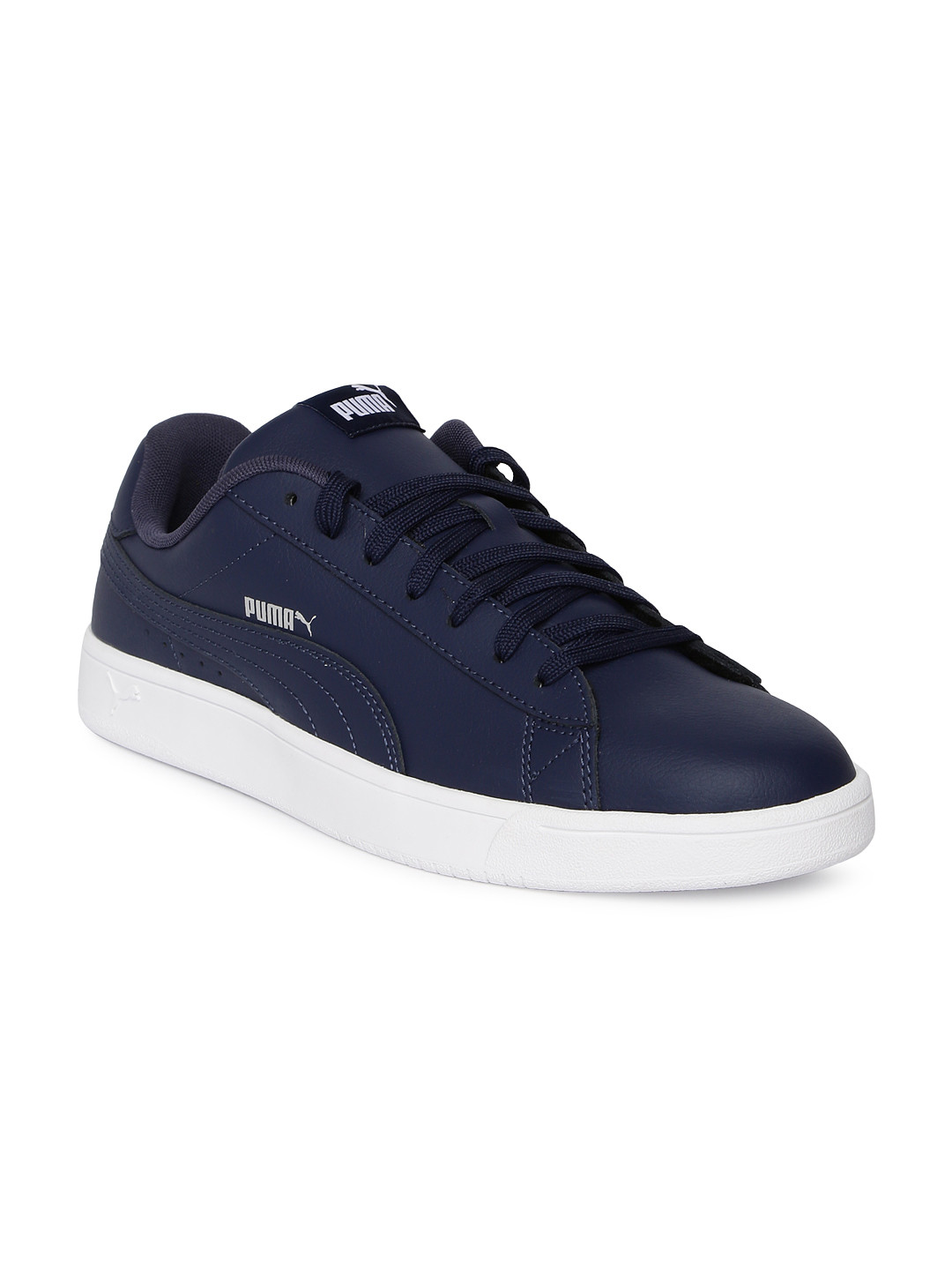 Buy Puma Men Navy Blue Court Breaker Derby L Leather Sneakers - Casual ...