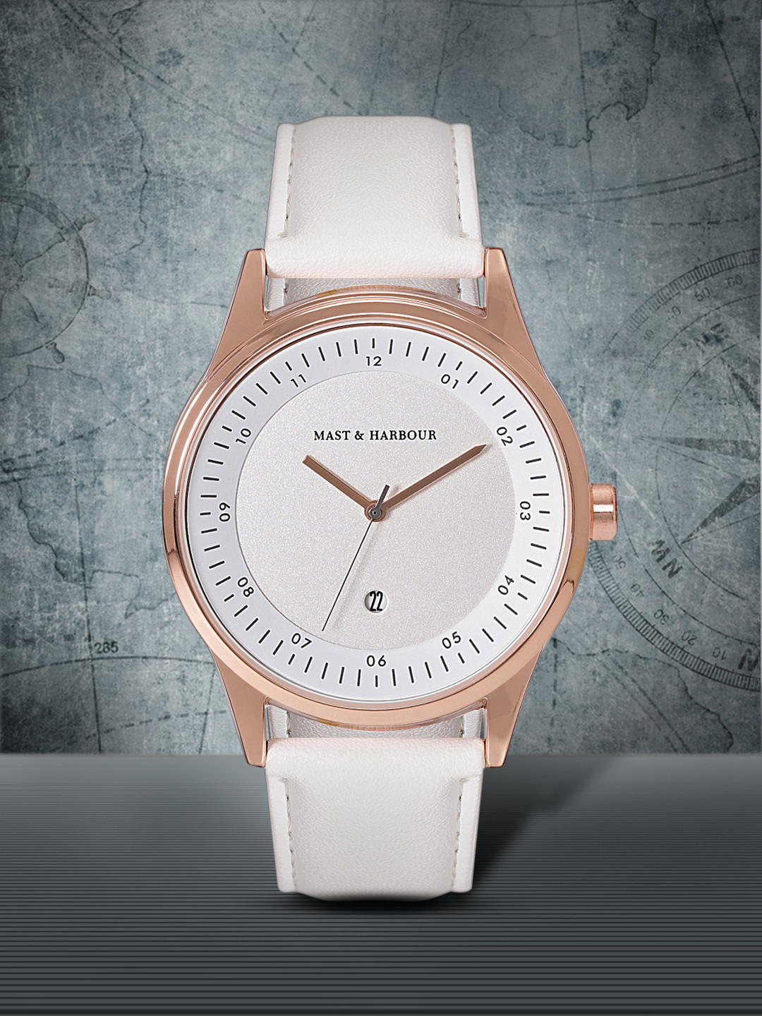 Buy Mast & Harbour Unisex SIlver Toned Analogue Watch MFB PN SNT G28 ...