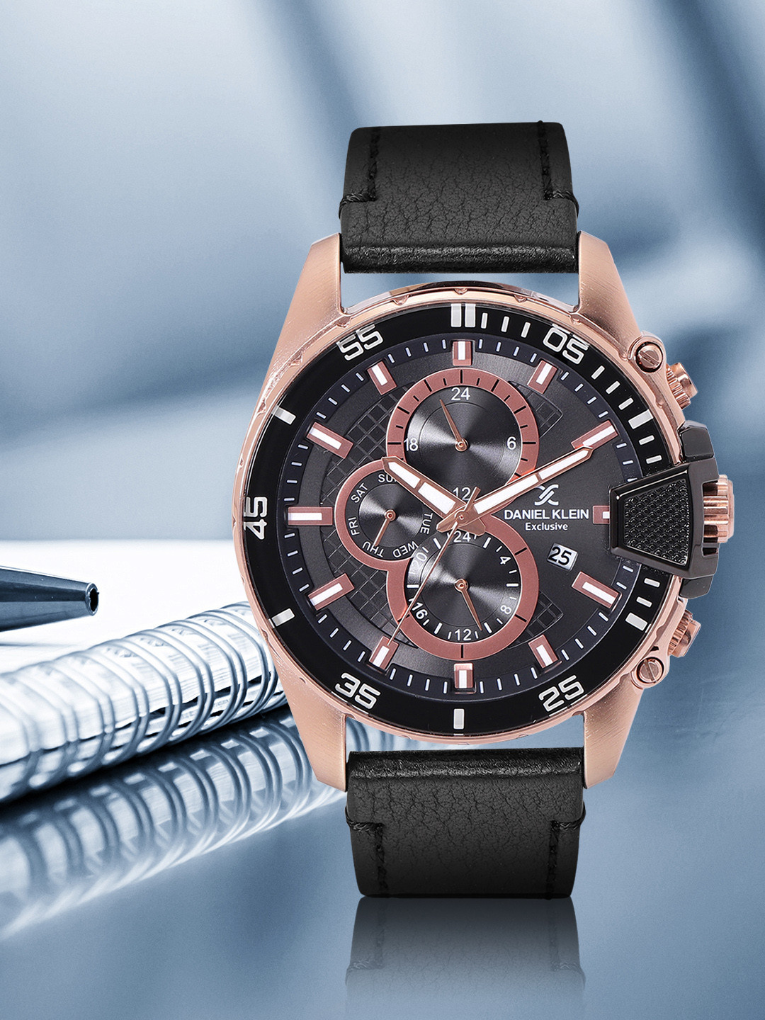 Buy Daniel Klein Exclusive Men Black Analogue Watch DK12035 - Watches ...