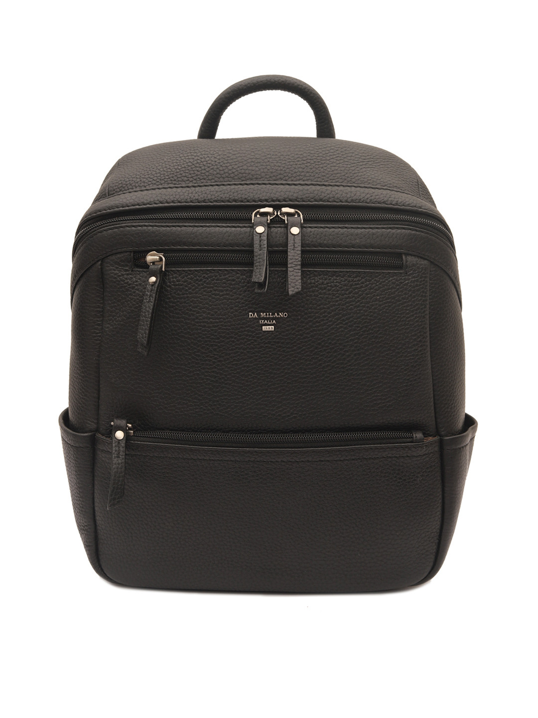 Buy Da Milano Unisex Black & Black Solid Backpack - Backpacks for ...