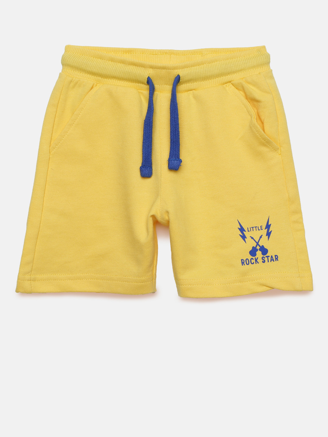 Buy Juniors By Lifestyle Boys Yellow Solid Regular Fit Shorts - Shorts ...