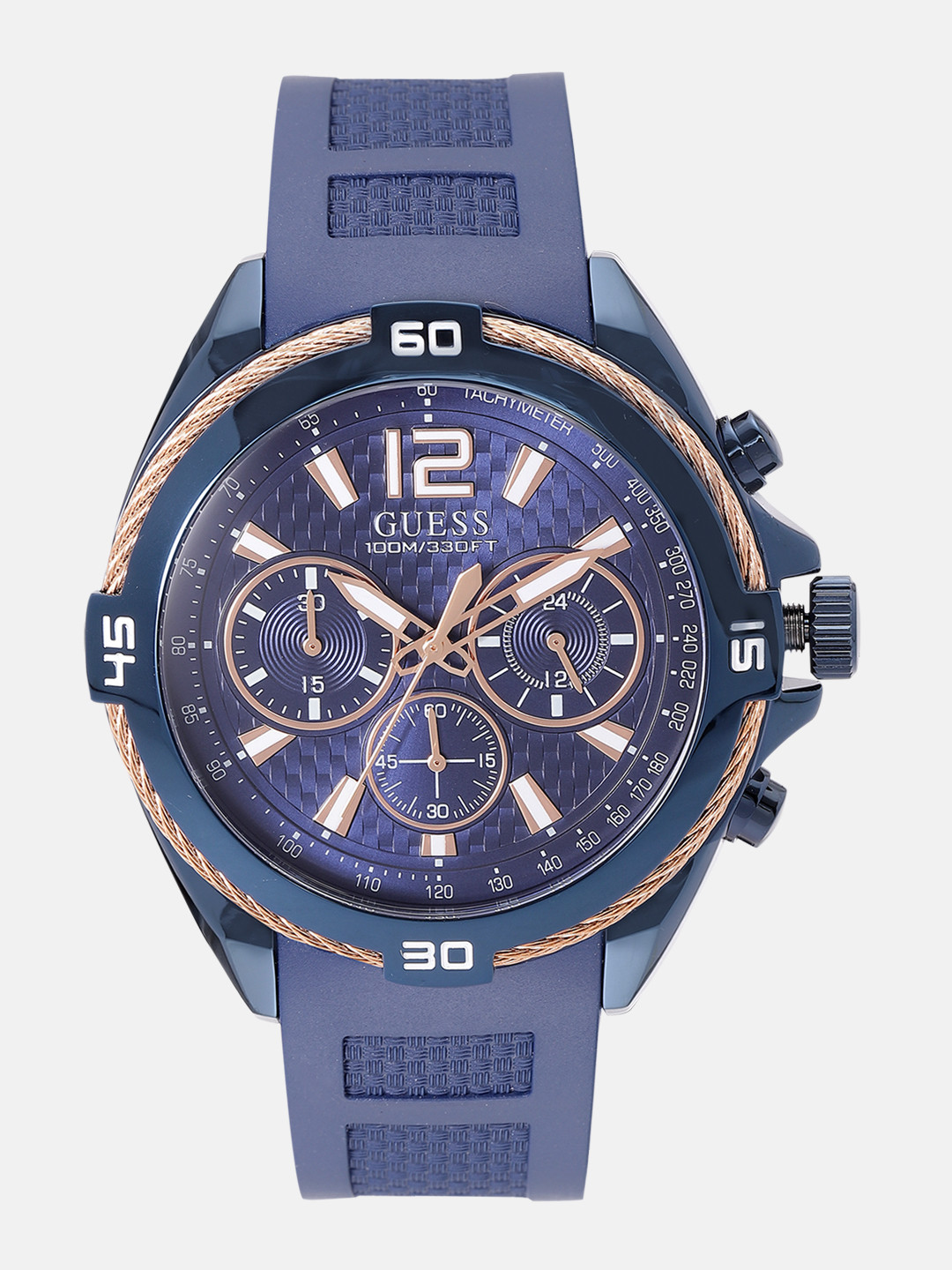 Buy GUESS Men Navy Blue Chronograph Watch W1168G4_OR - Watches for Men ...