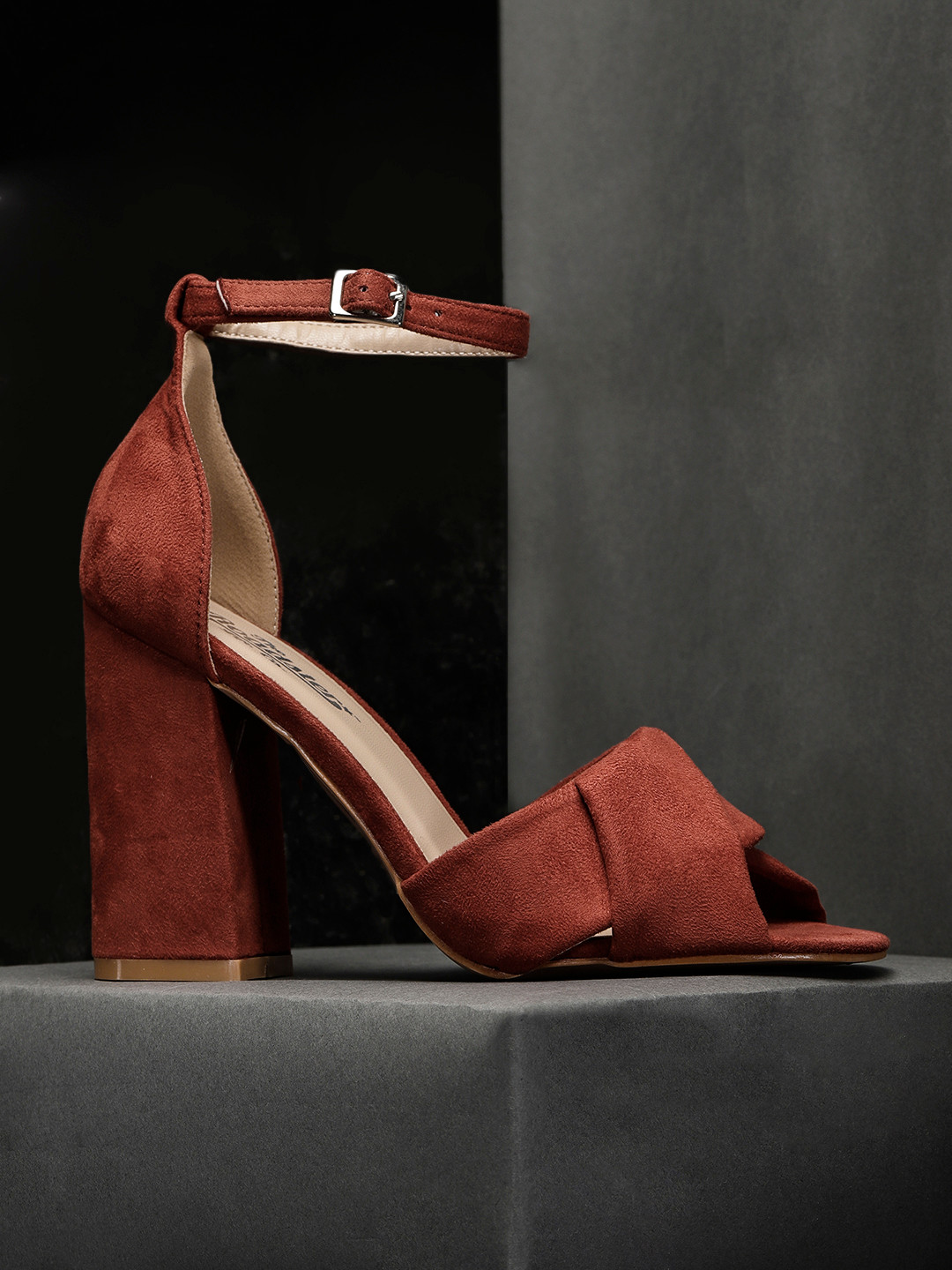 Buy Roadster Women Rust Red Solid Heels - Heels for Women 8519027 | Myntra