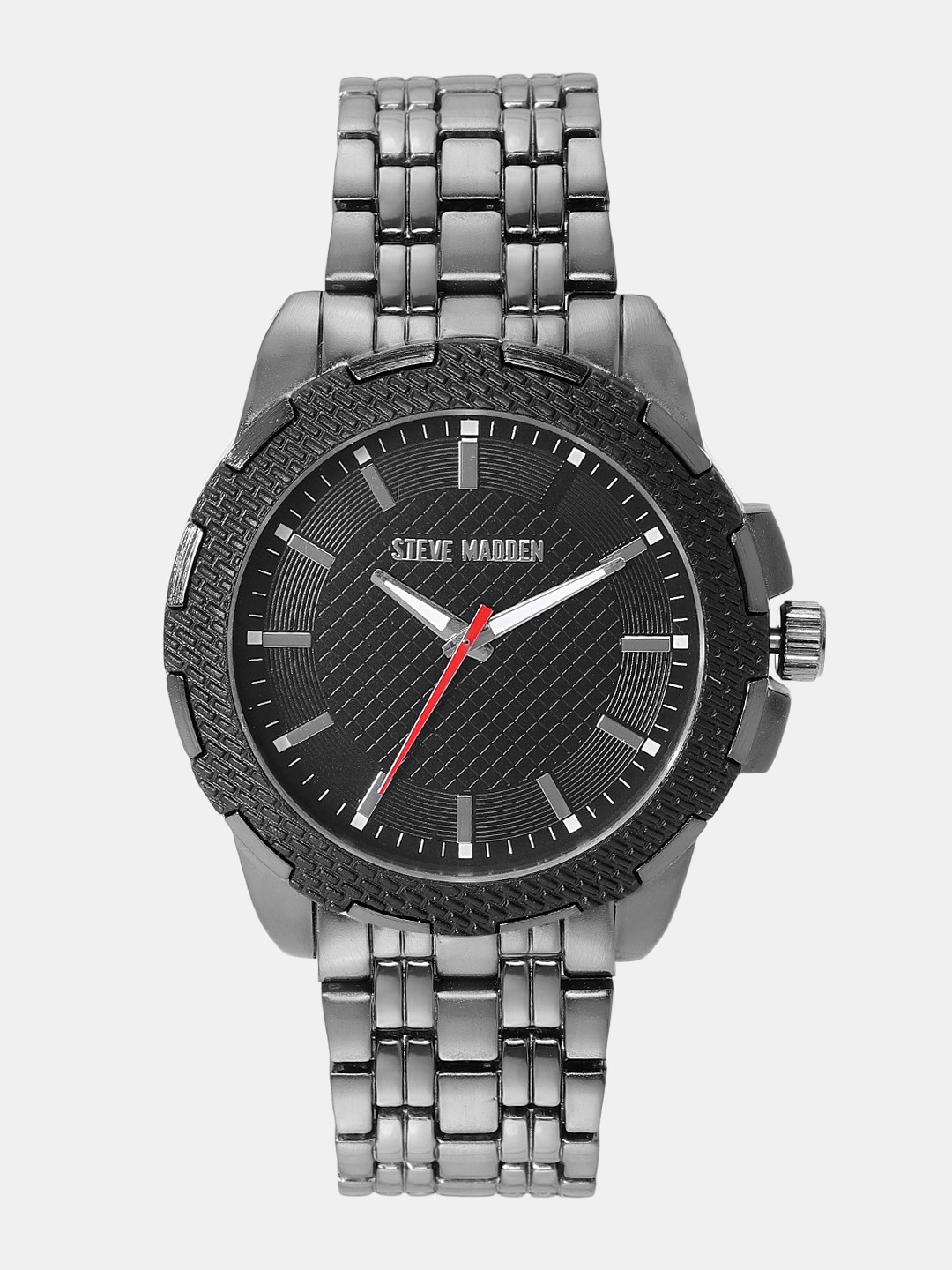 Buy Steve Madden Men Black Analogue Watch SMW191BK - Watches for Men ...