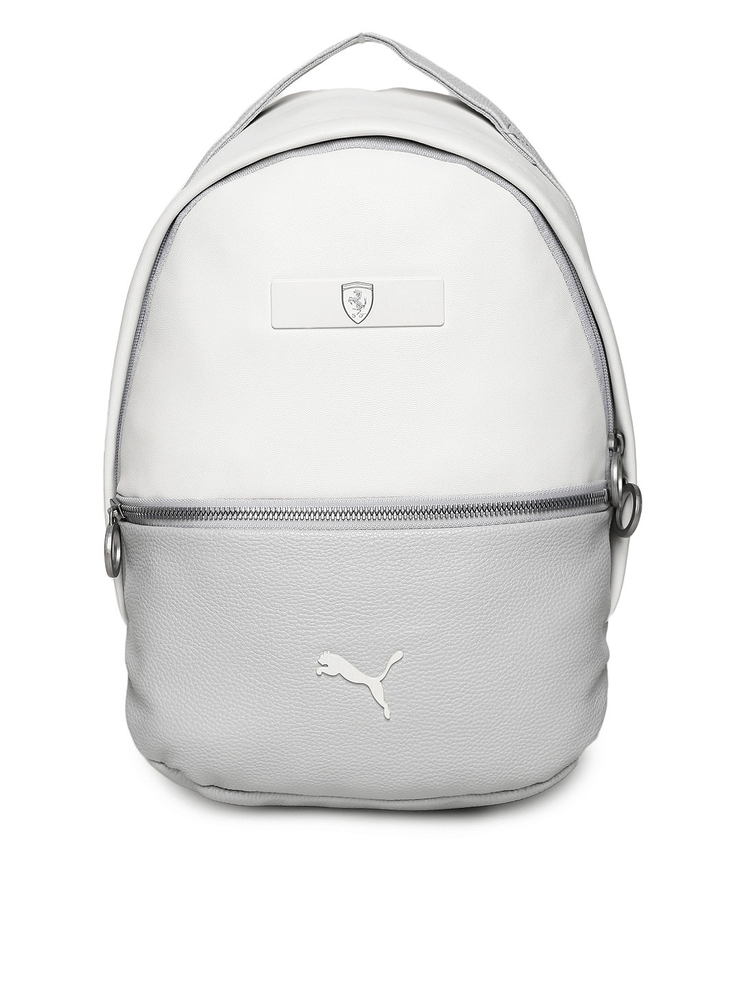 Buy Puma Women White & Grey Colourblocked SF LS Zainetto Backpack ...