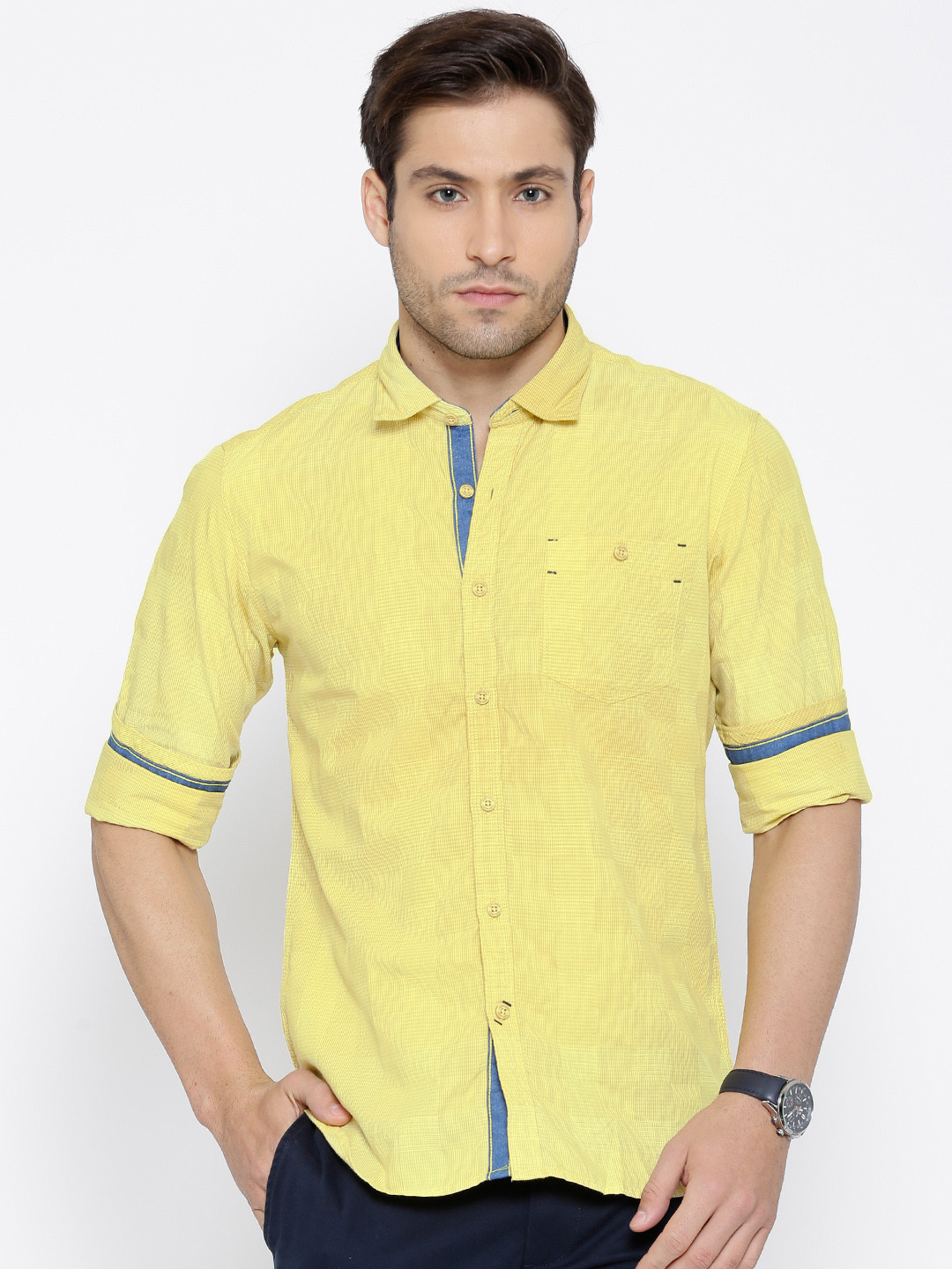 Buy Highlander Yellow Casual Shirt - Shirts for Men 859809 | Myntra