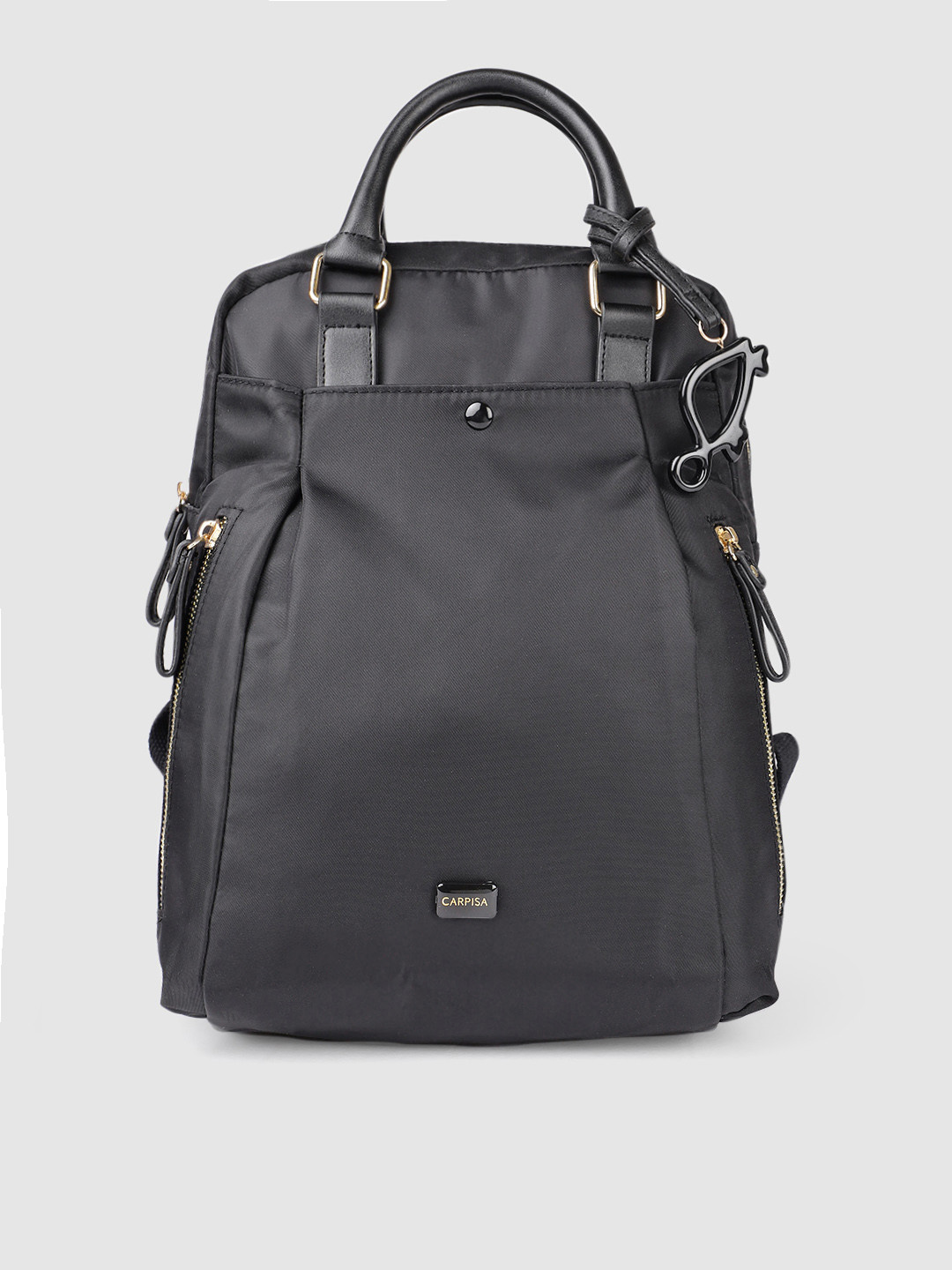 Buy CARPISA Women Black Solid Backpack - Backpacks for Women 8600785 ...