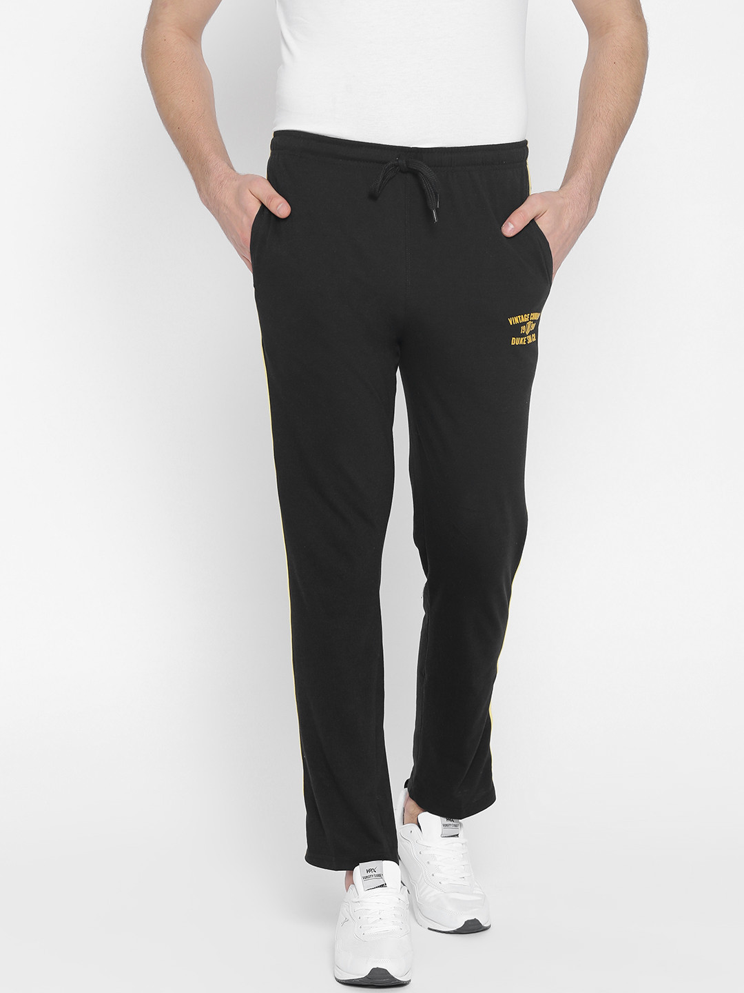Buy Duke Men Black Solid Track Pants - Track Pants for Men 8605075 | Myntra