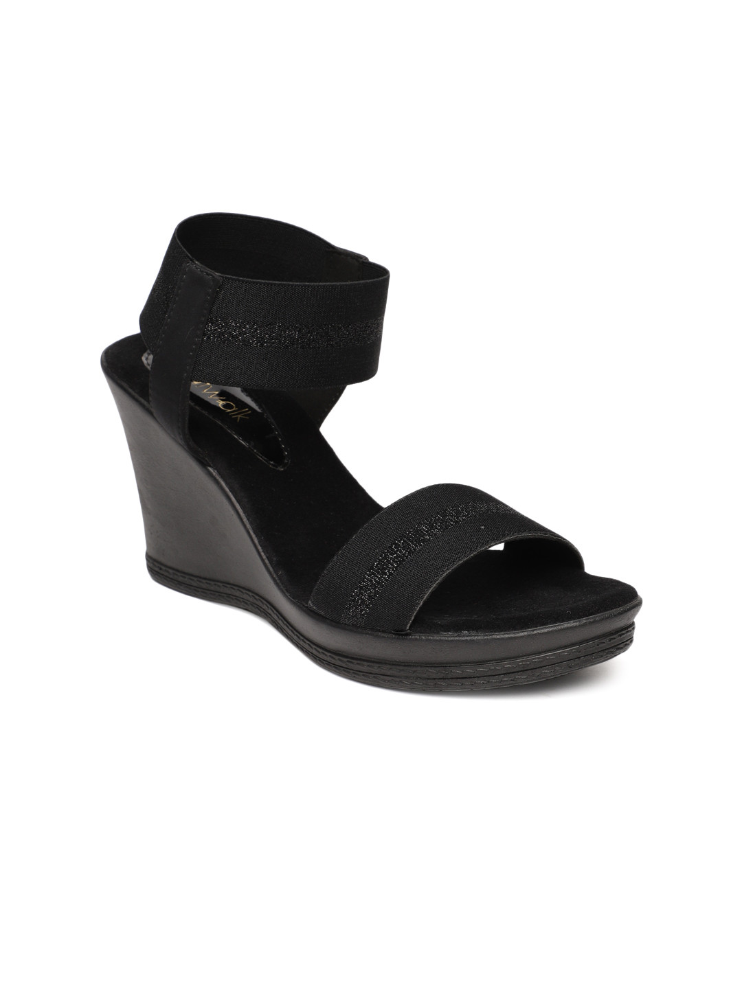Buy Catwalk Women Black Solid Heels - Heels for Women 8607635 | Myntra