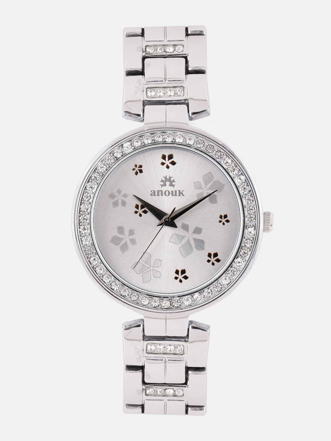 Buy Anouk Women Silver Toned Analogue Watch ANK 01 - Watches for Women ...