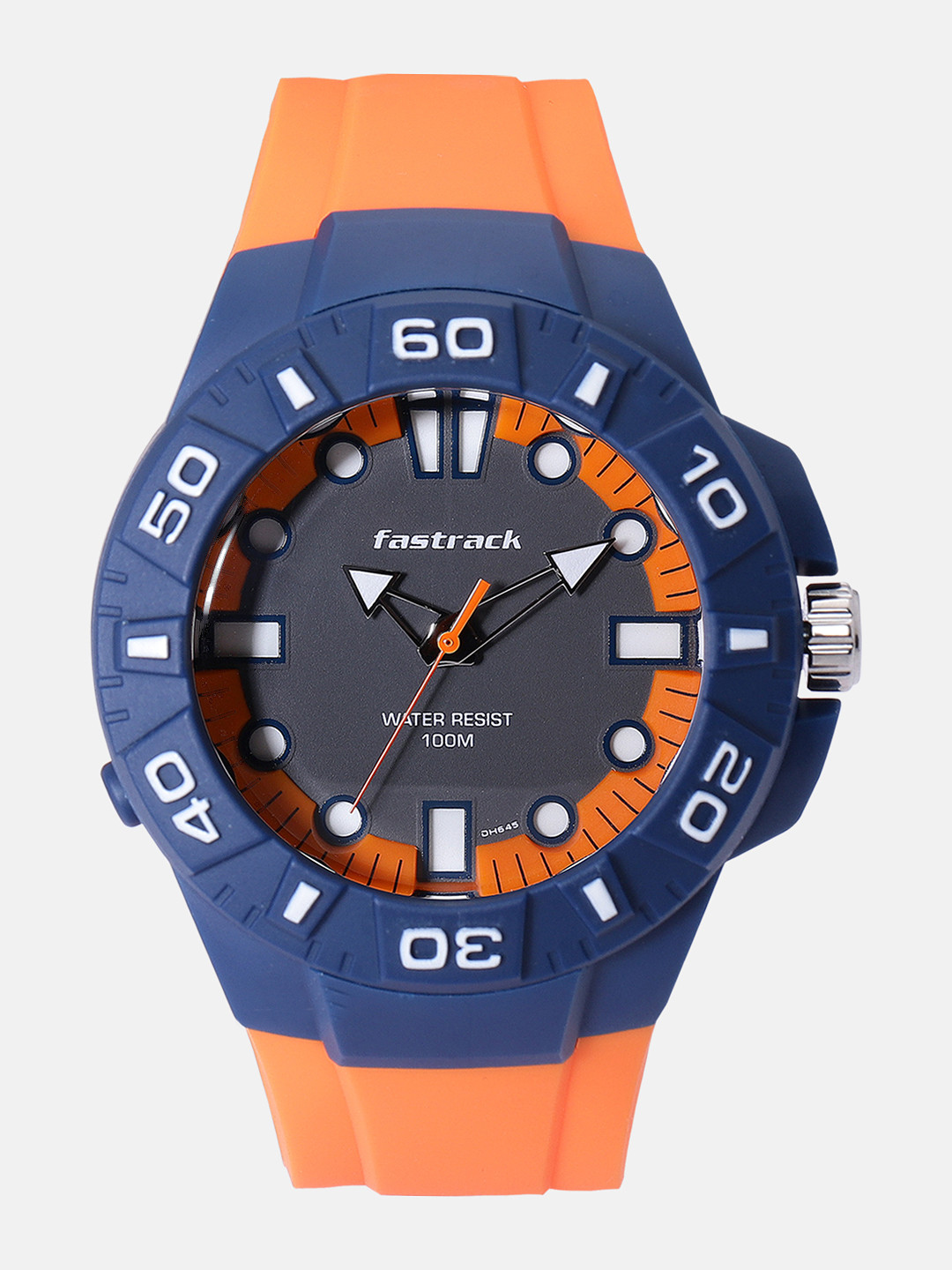 Buy Fastrack Men Grey & Orange Analogue Watch 38043PP03_OR2 - Watches ...