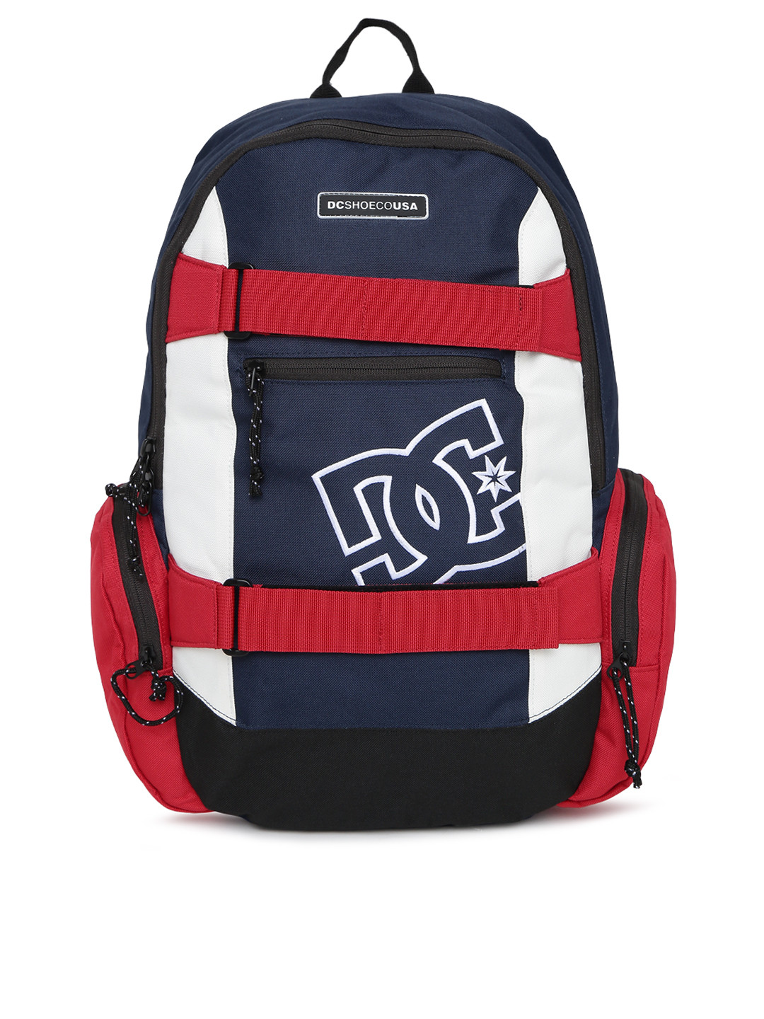 Buy DC Men Navy Blue & Red Brand Logo Backpack - Backpacks for Men ...