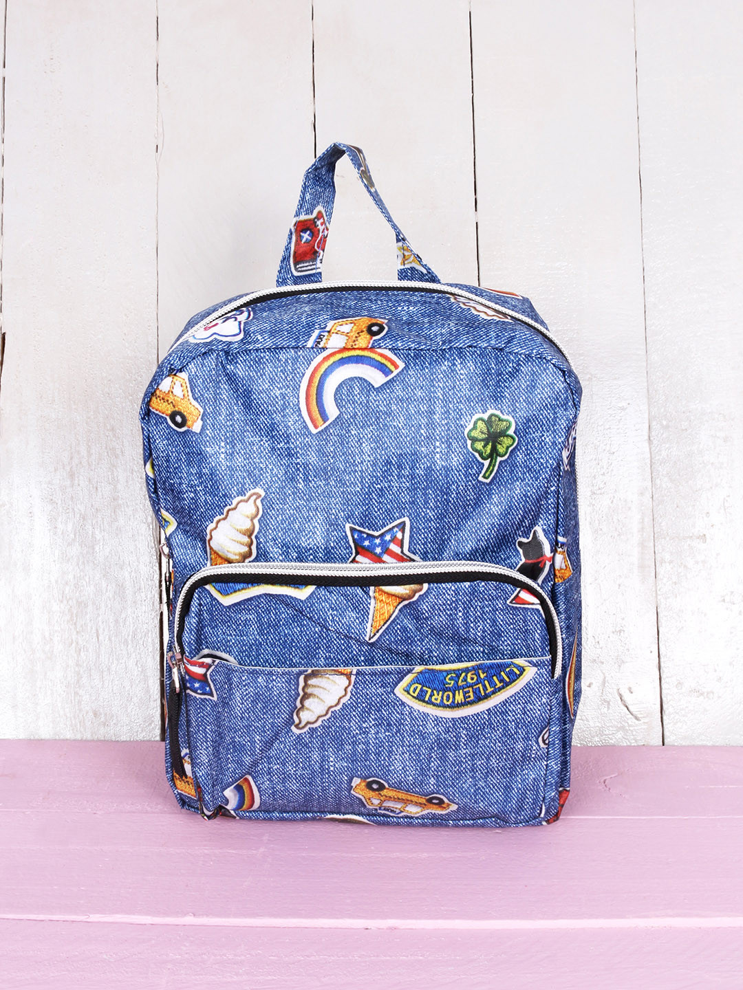 Buy Lil' Star Girls Navy Blue Graphic Backpack - Backpacks for Girls ...