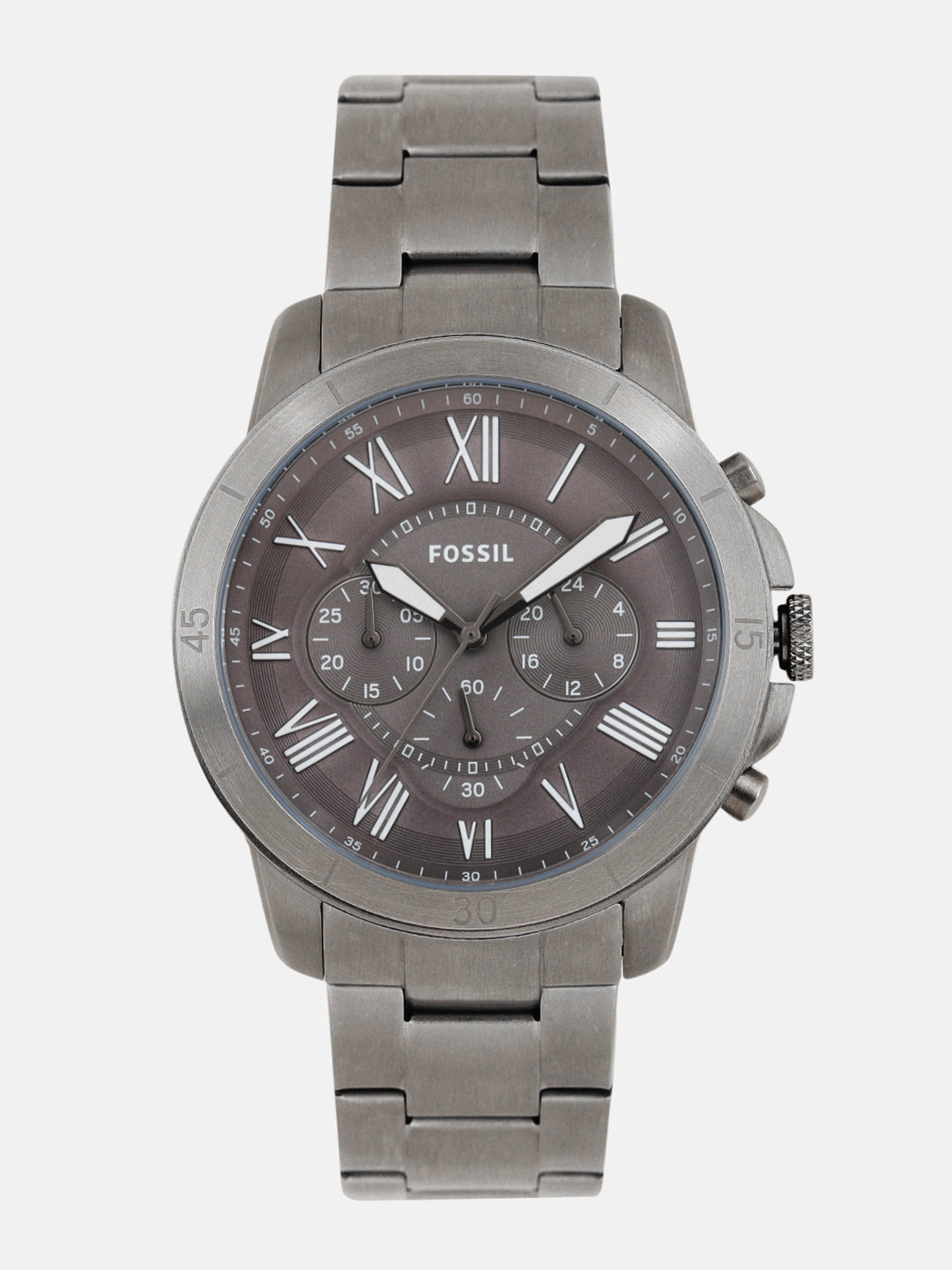 Buy Fossil Men Gunmetal Toned Analogue Watch FS5256I_FSS - Watches for ...