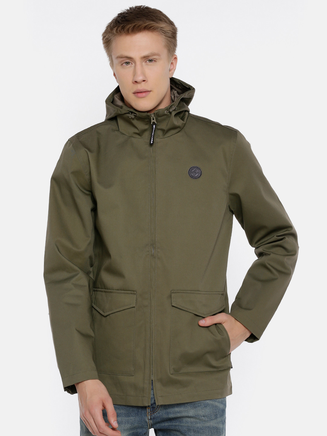 Buy DC Men Olive Green Solid Tailored Jacket - Jackets for Men 8661387 ...