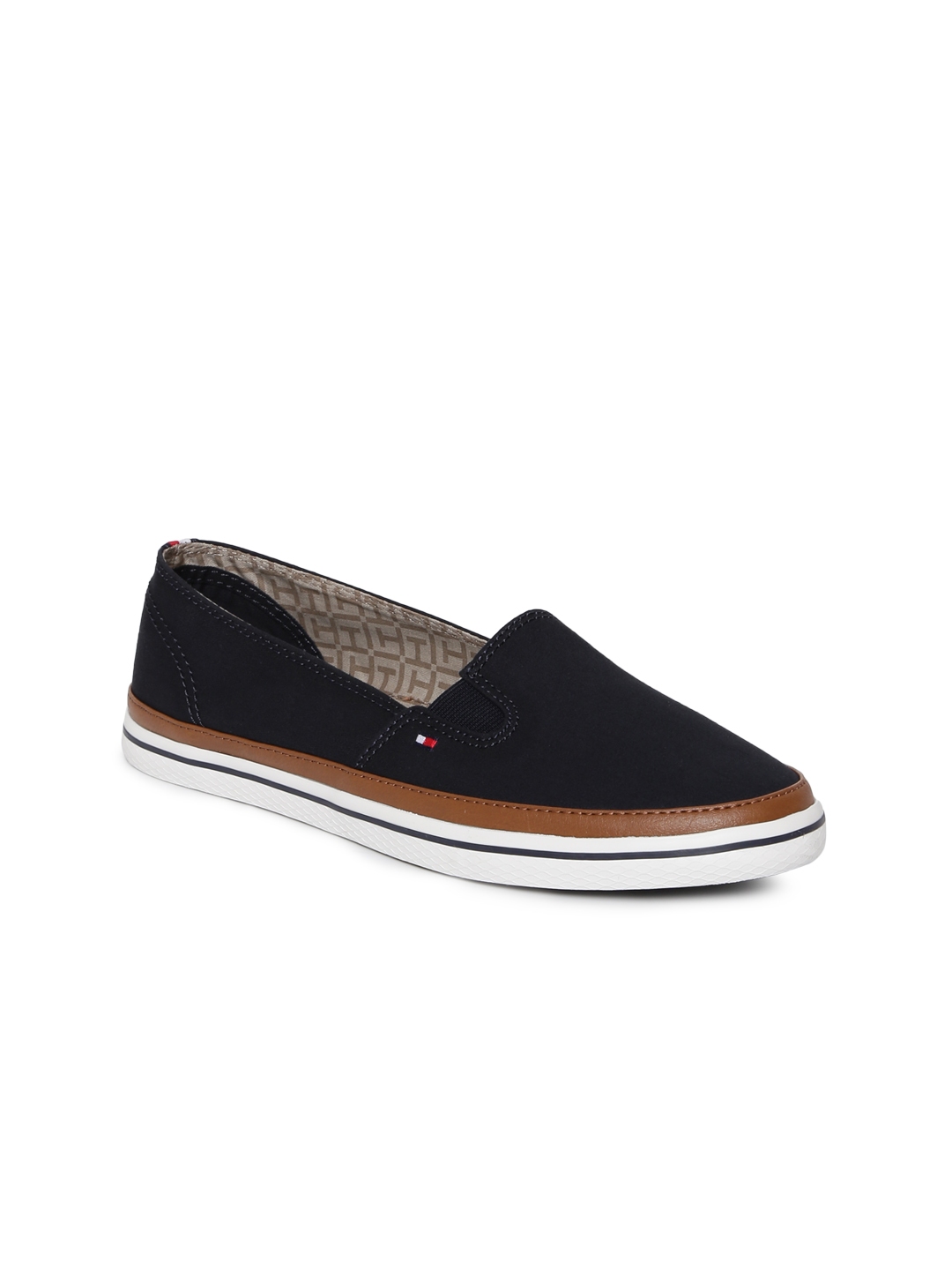 Buy Tommy Hilfiger Women Navy Blue Slip On Sneakers Casual Shoes For