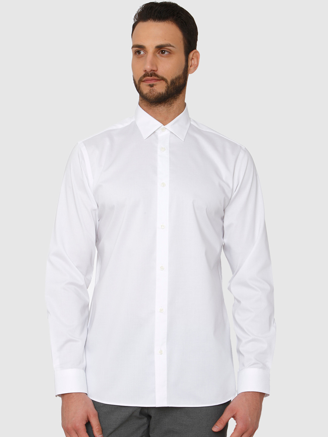 Buy SELECTED Men White Regular Fit Solid Casual Shirt - Shirts for Men ...