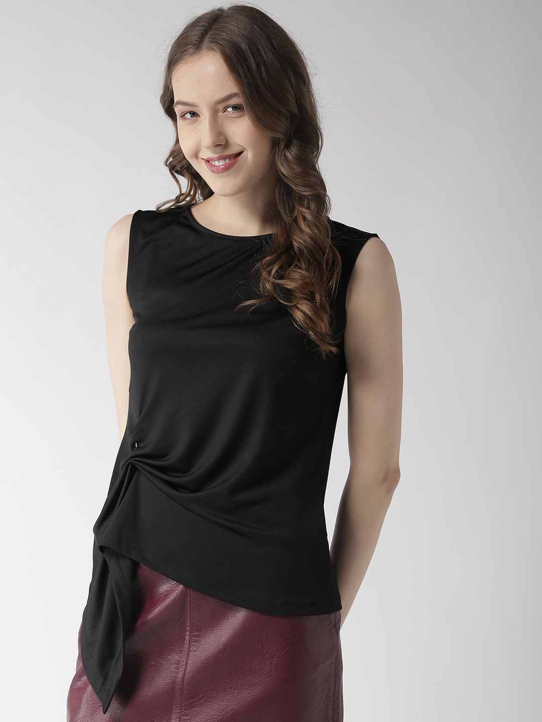 Buy Madame Women Black Solid Top - Tops for Women 8698939 | Myntra